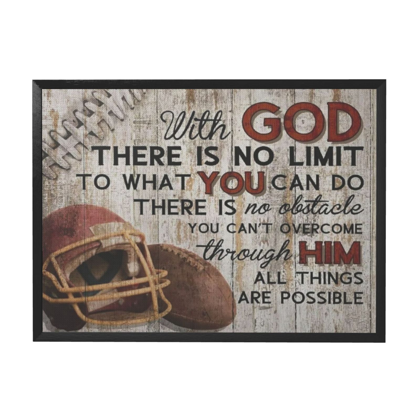 AatoeaX Football Sports Wall Art Farmhouse Football Wall Decor ...
