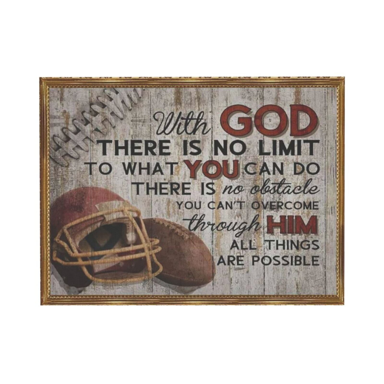 AatoeaX Football Sports Wall Art Farmhouse Football Wall Decor ...
