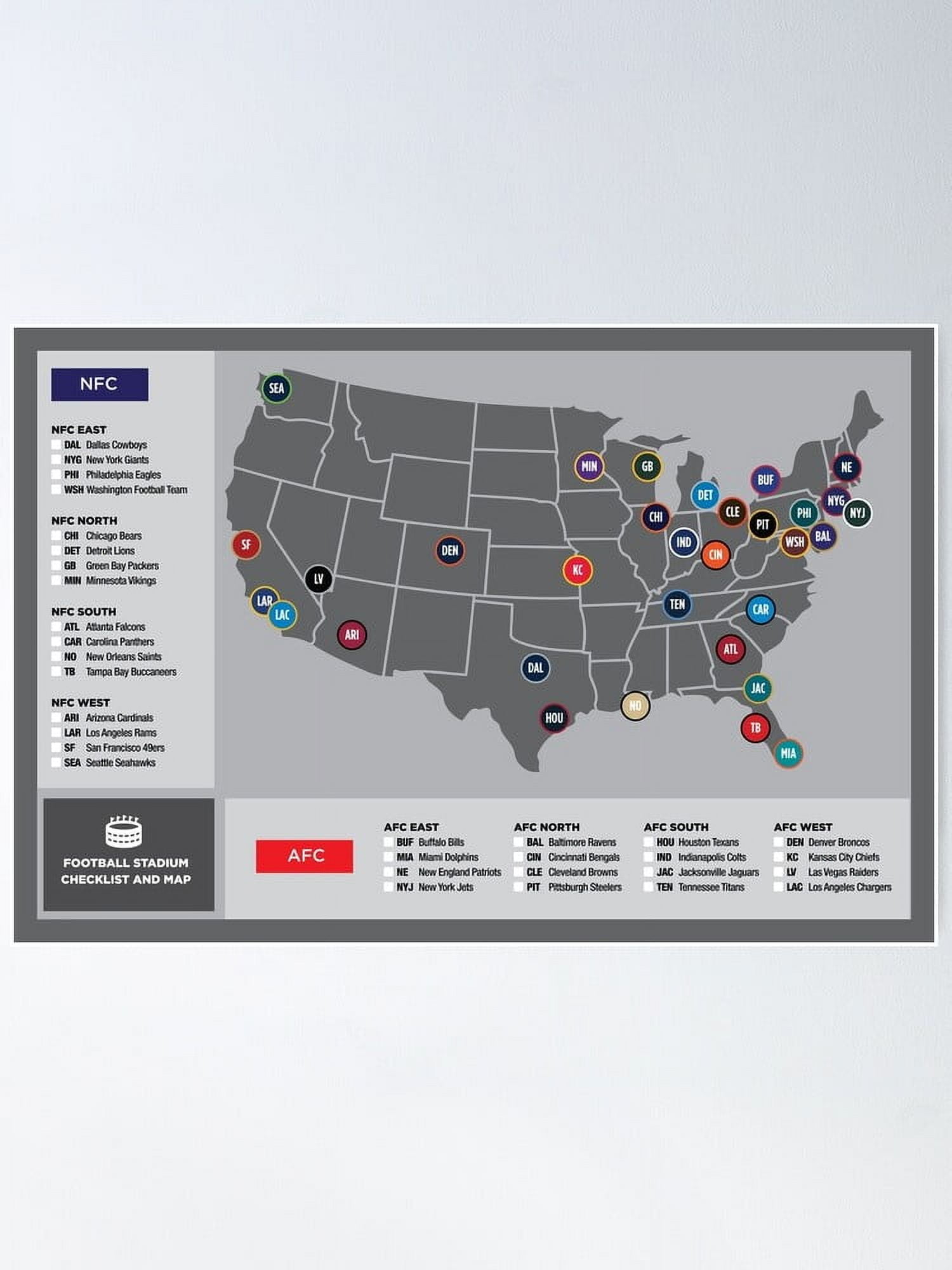 AatoeaX Football Stadium Map Poster Modern Wall Art Canvas Poster ...