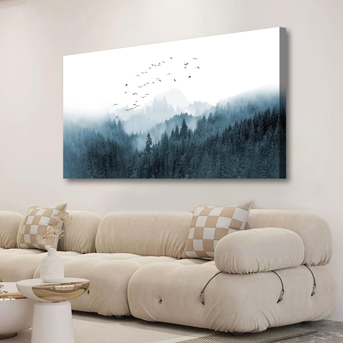 AatoeaX Forest Mountain Canvas Wall Art Bedroom Wall Decor Living Room,Nature Wall Art Office ...