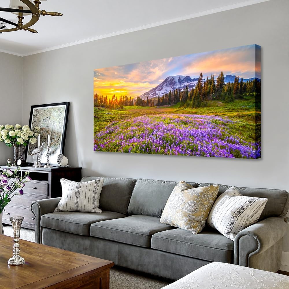 AatoeaX Forest Mountain Nature Scenery Canvas Prints Wall Art Pictures ...