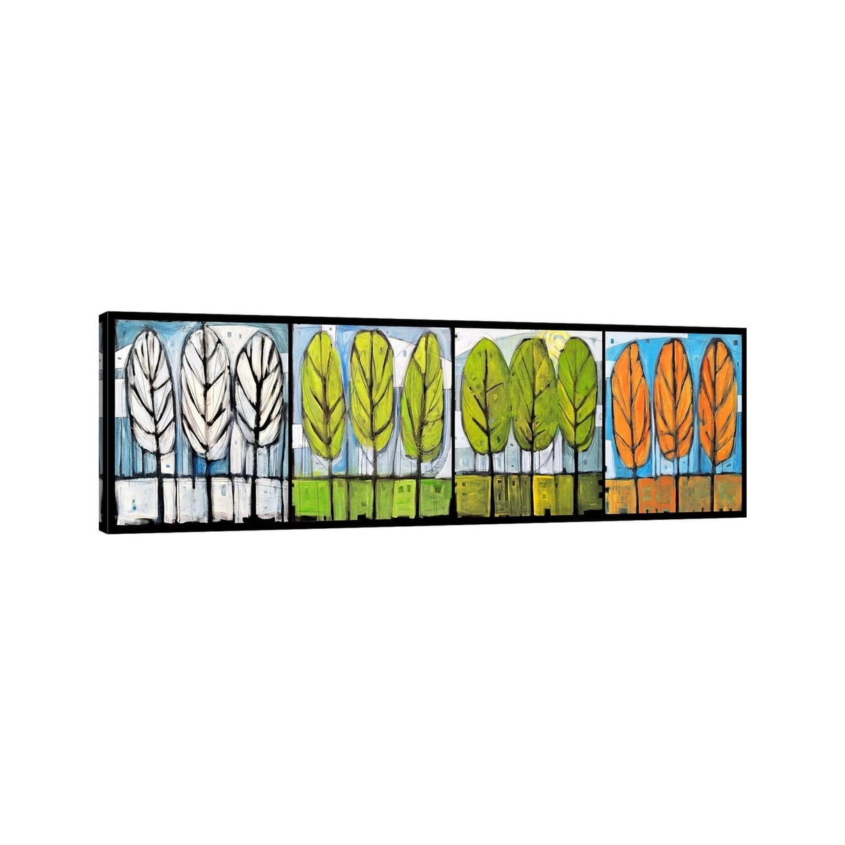 AatoeaX "Four Seasons Tree Series Horizontal" Canvas Print Modern Wall ...