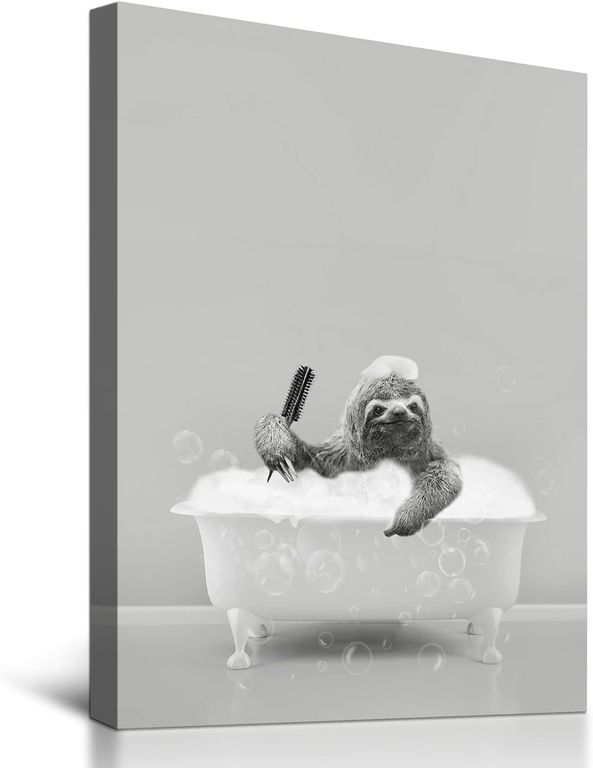AatoeaX Funny Animals Bathroom Wall Art - Black and White Canvas Wall ...