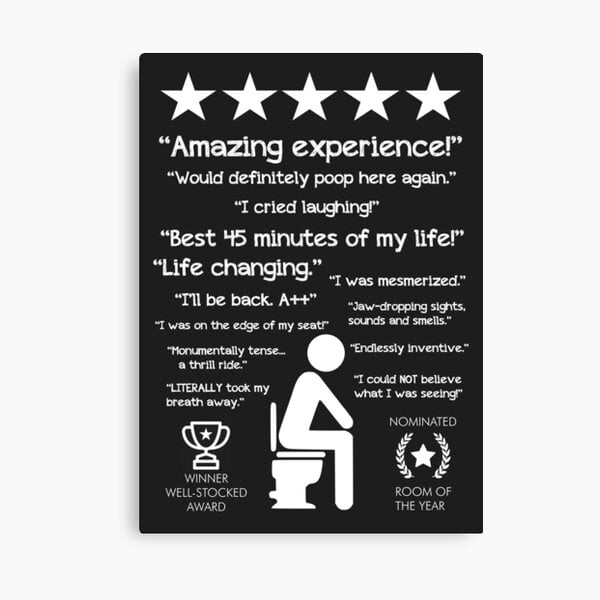 AatoeaX Funny Bathroom Unforgettable Experience Would Poop Here Again ...