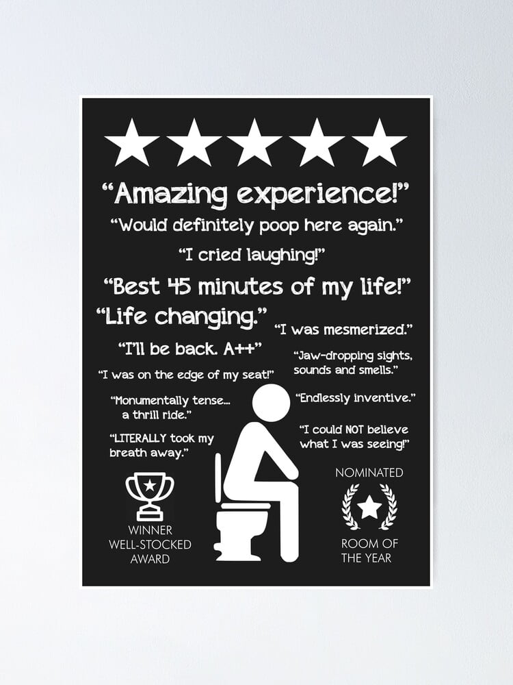 AatoeaX Funny Bathroom Unforgettable Experience Would Poop Here Again ...