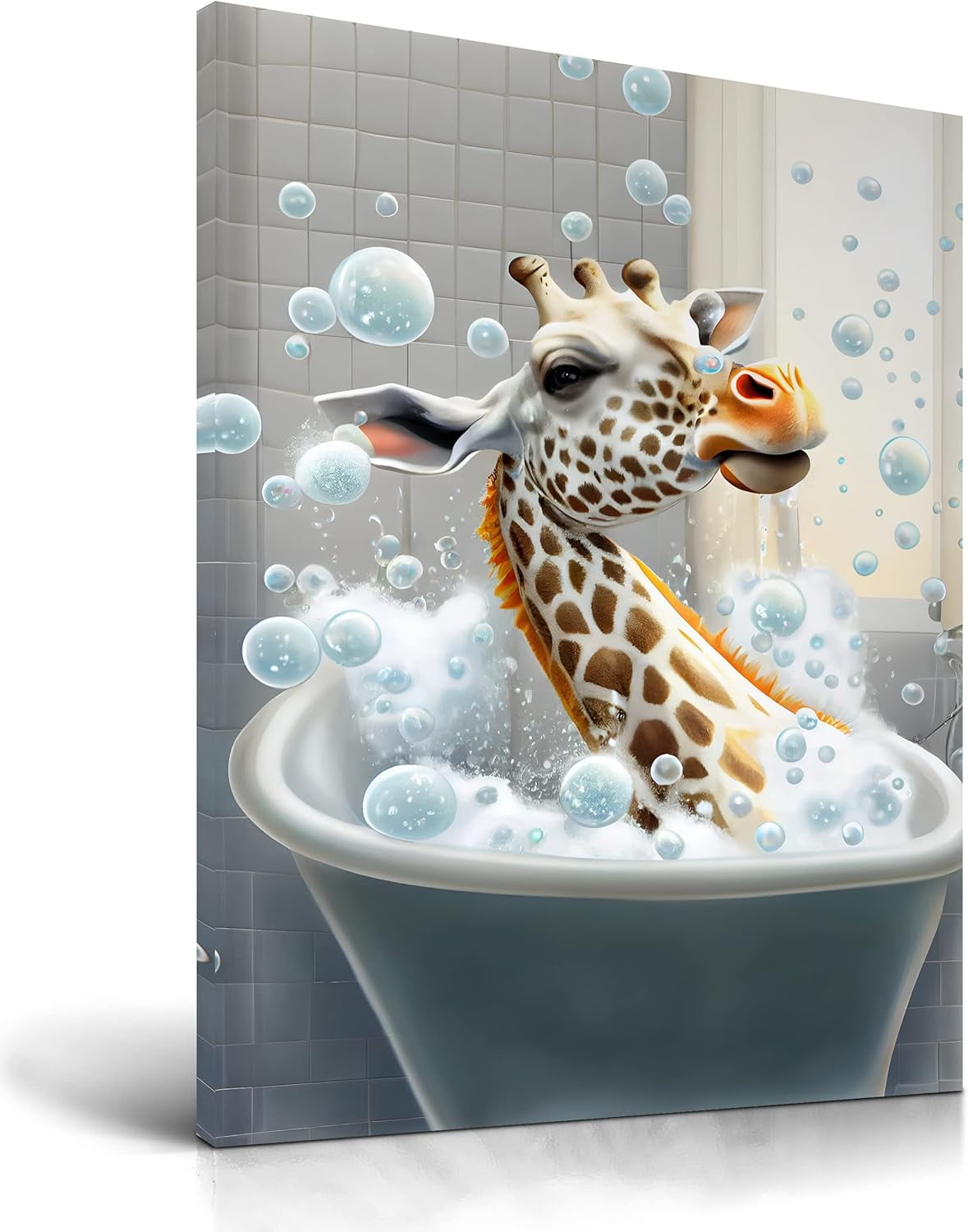 AatoeaX Funny Bathroom Wall Art, Colorful Giraffe Wall Decor ...