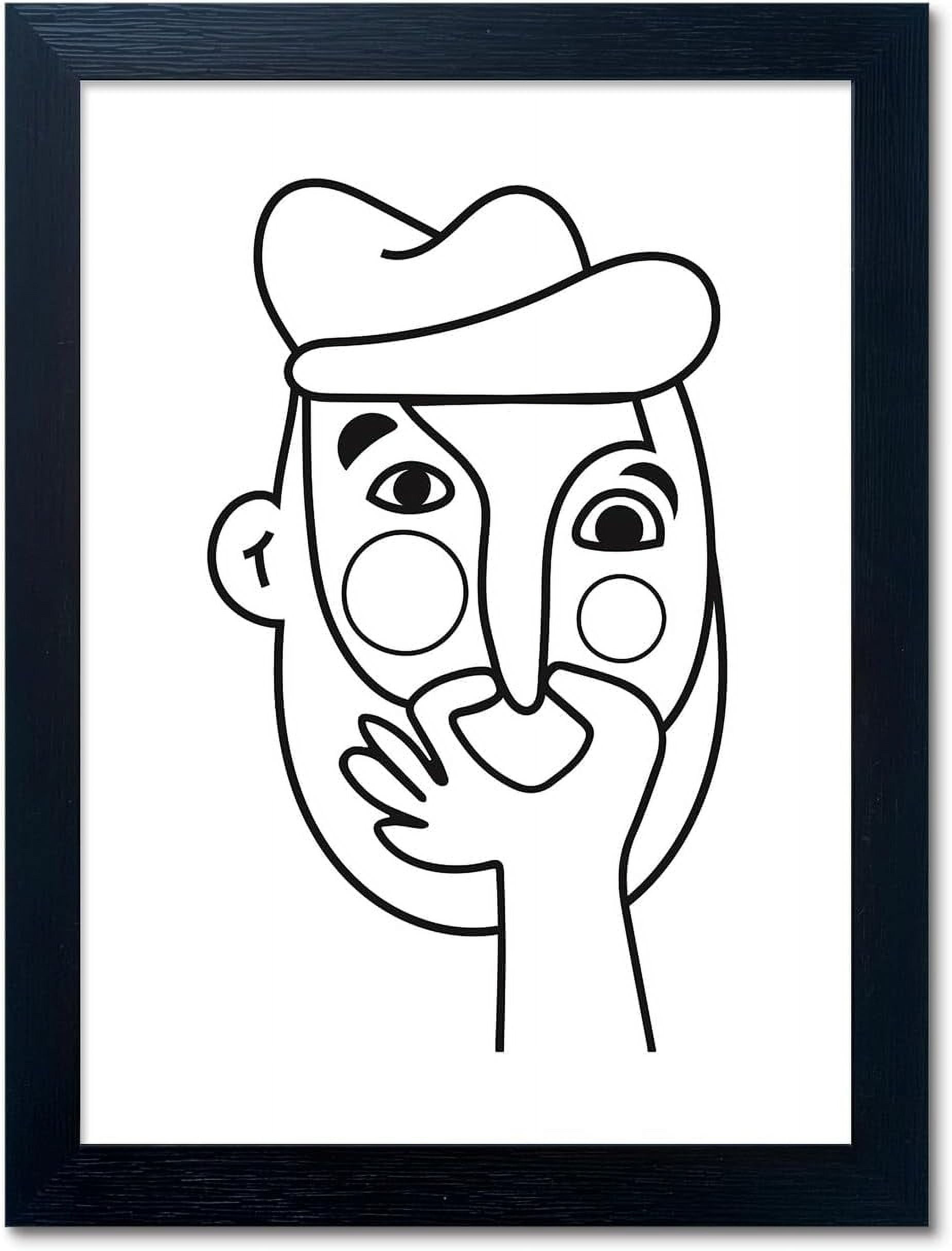 AatoeaX Funny Men Bathroom Wall Art, Modern Minimalist Toilet Decor ...