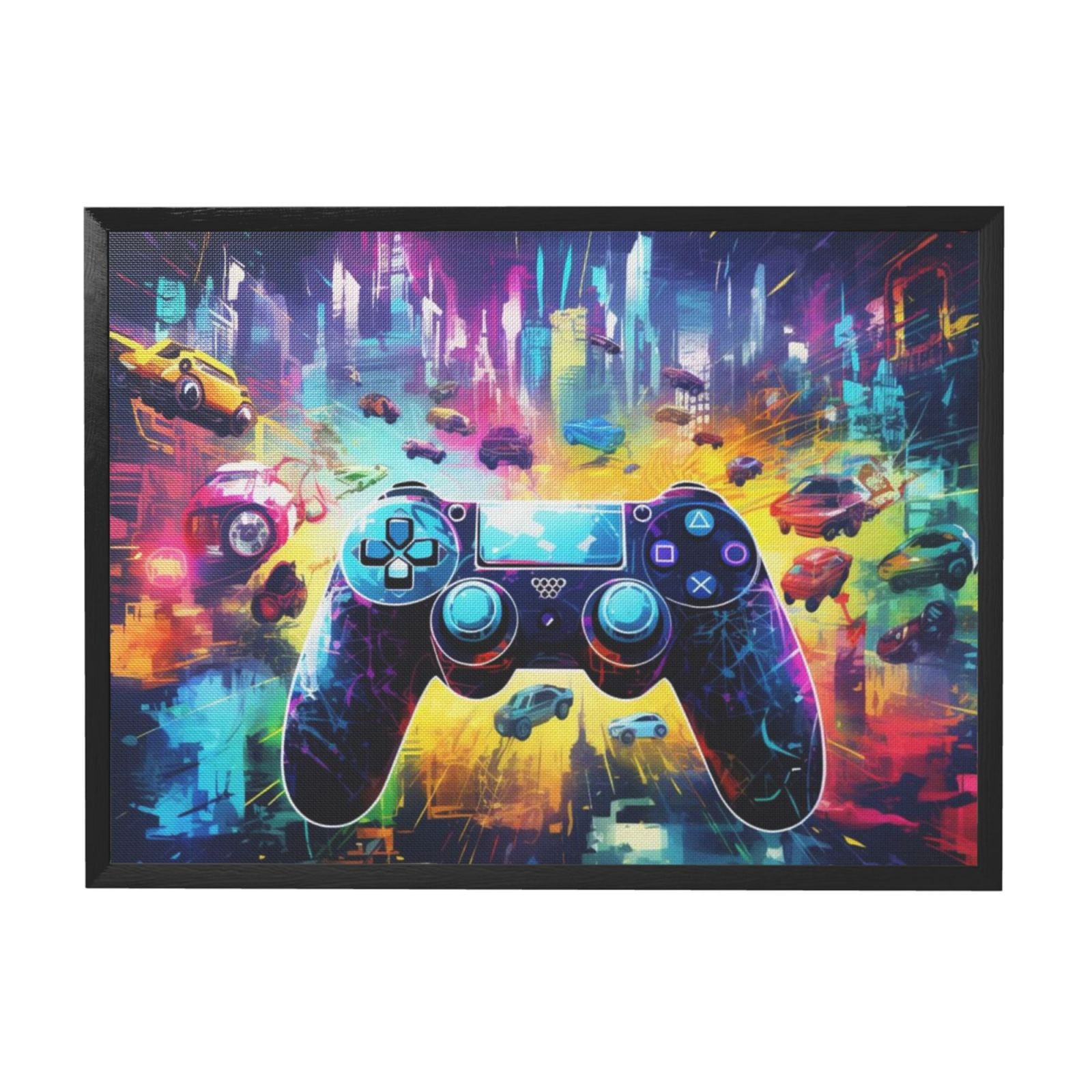 AatoeaX Gaming Graffiti Canvas Wall Art Gamepad Poster Gaming Room ...