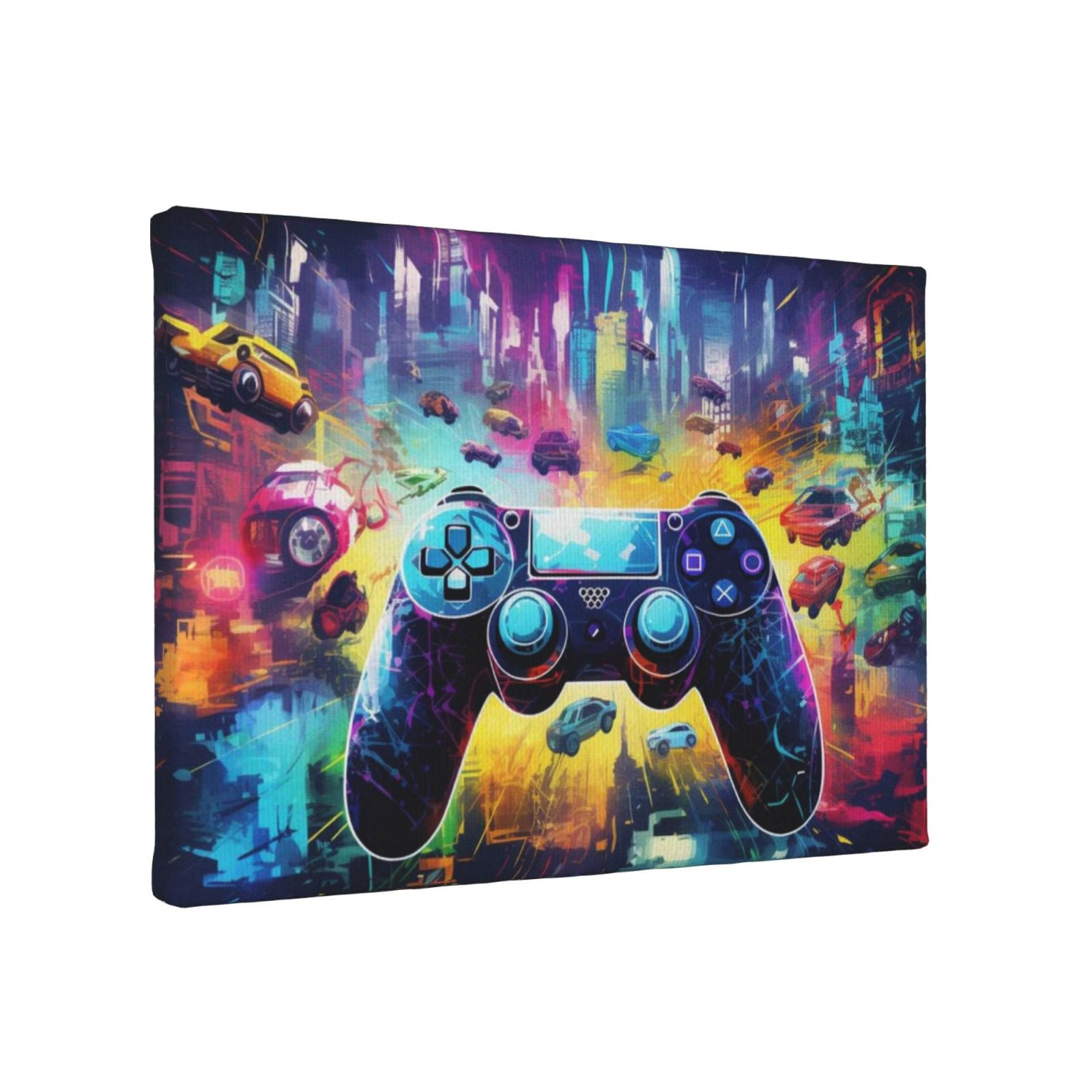 AatoeaX Gaming Graffiti Canvas Wall Art Gamepad Poster Gaming Room ...