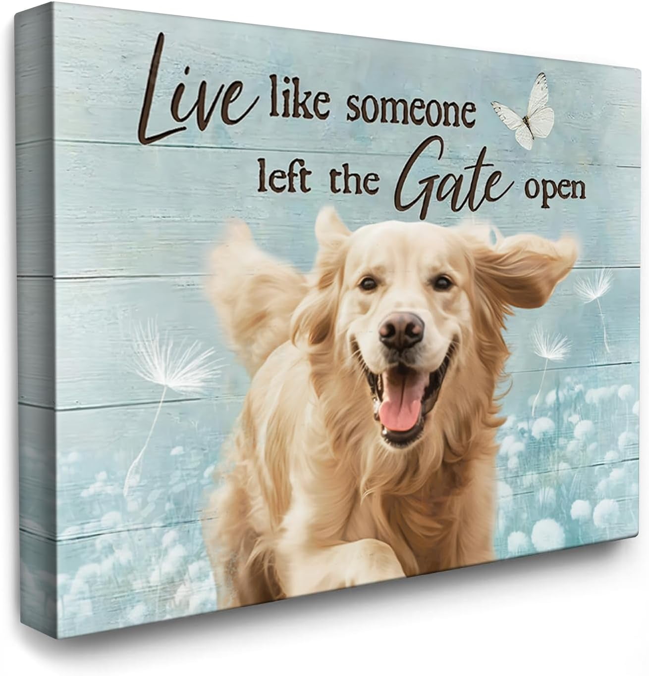 AatoeaX Golden Retriever Dog Wall Art Canvas Cute Dogs Bathroom ...