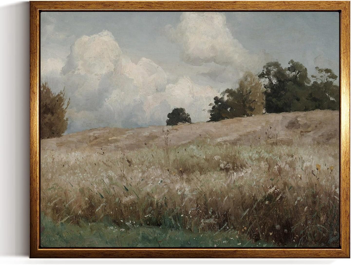 AatoeaX Golden Vintage Canvas Wall Art Crop Fields Classic Nature Field ...