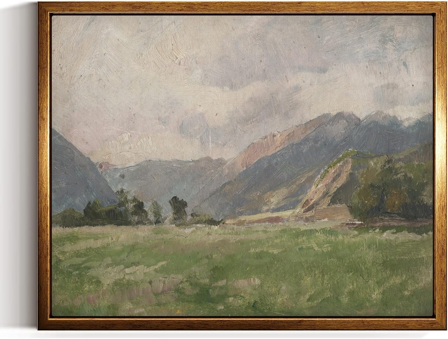 AatoeaX Golden Vintage Canvas Wall Art Mountain Meadow Hungarian ...