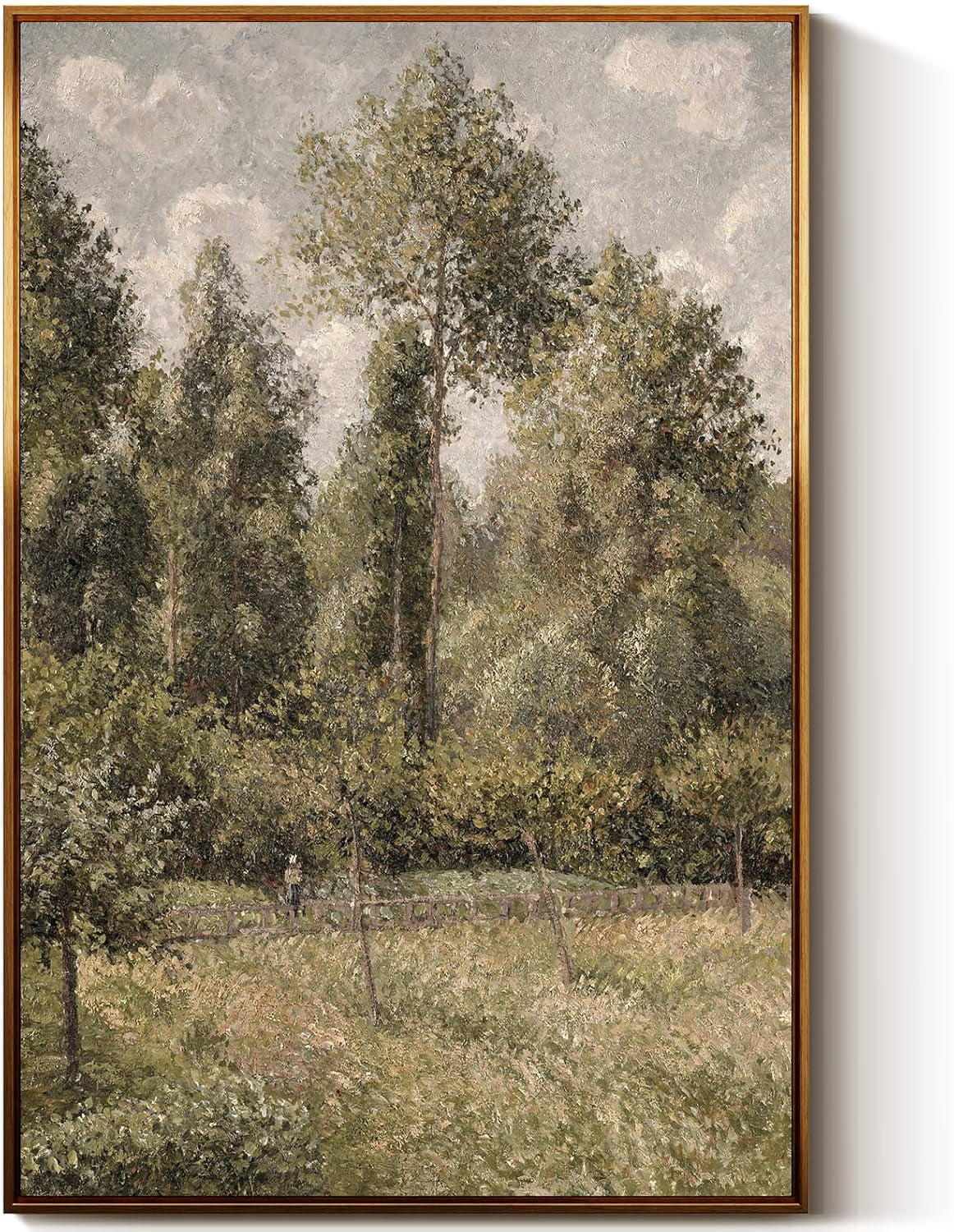 AatoeaX Golden Vintage Canvas Wall Art Poplars Eragny Goldenen Print ...