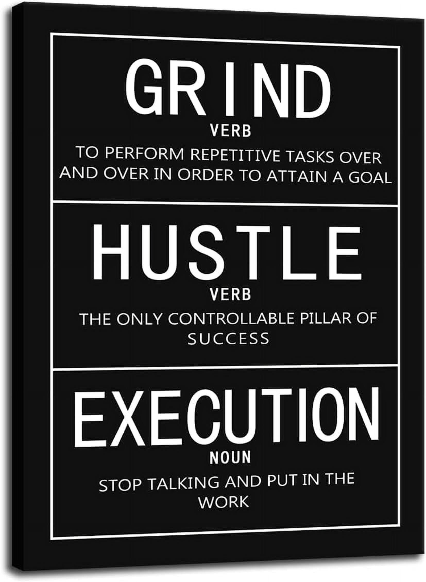 AatoeaX Grind Verb Hustle Verb Execution Noun Motivational Quotes ...