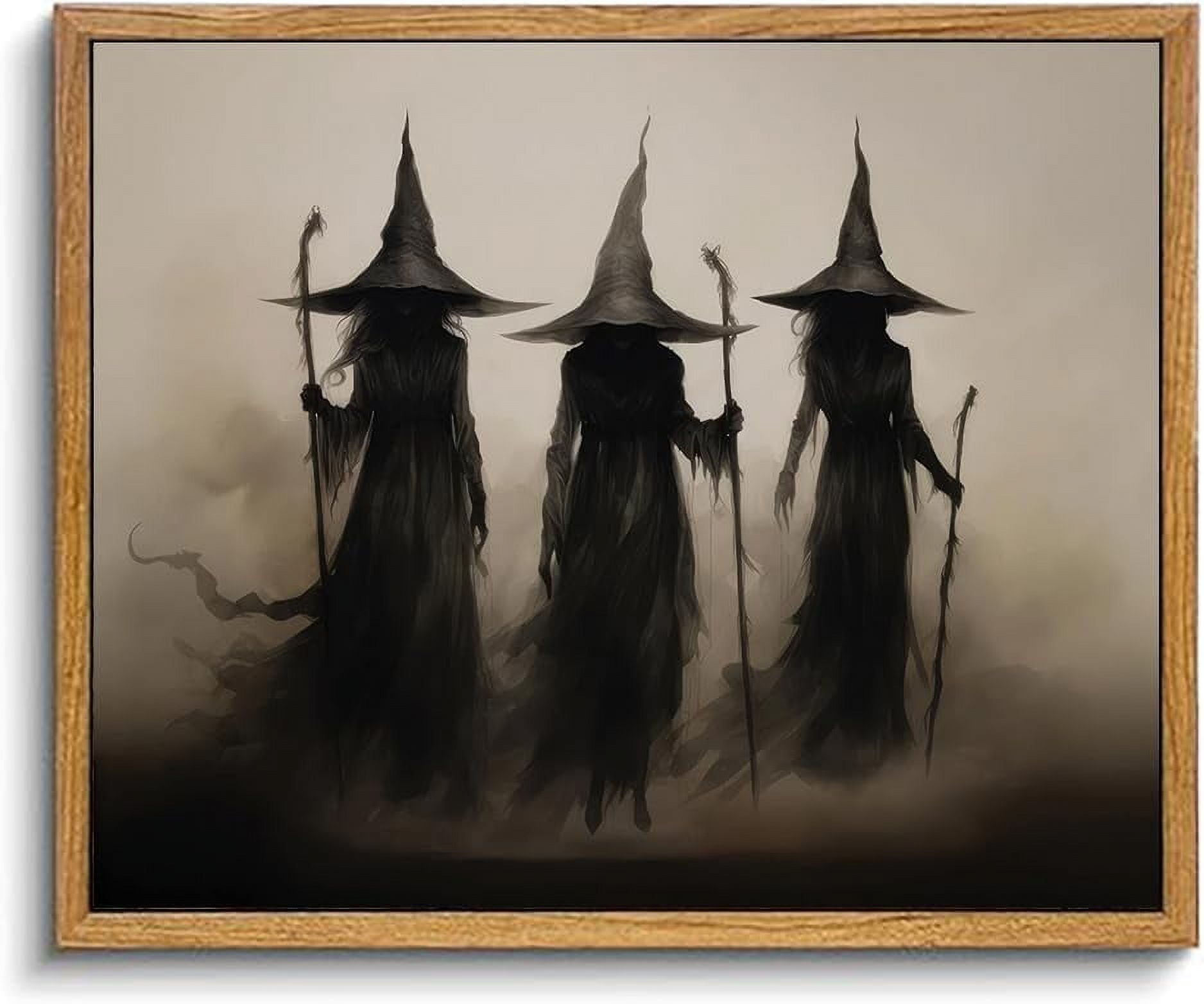 AatoeaX Halloween Decor Wall Art, Vintage Witch Halloween Posters Decor ...