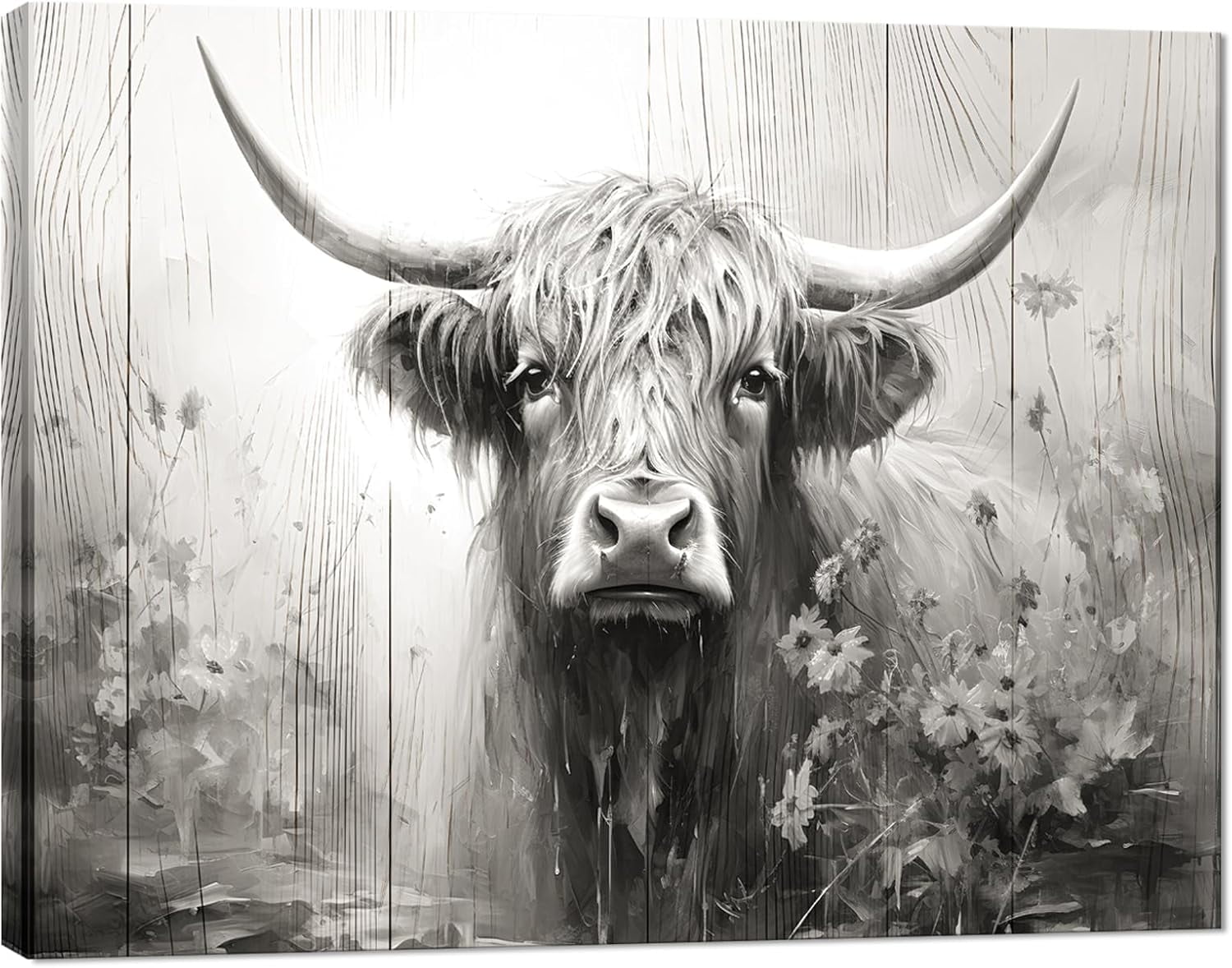 AatoeaX Highland Cow Wall Art Funny Cow Picture Wall Decor Cute Cow ...