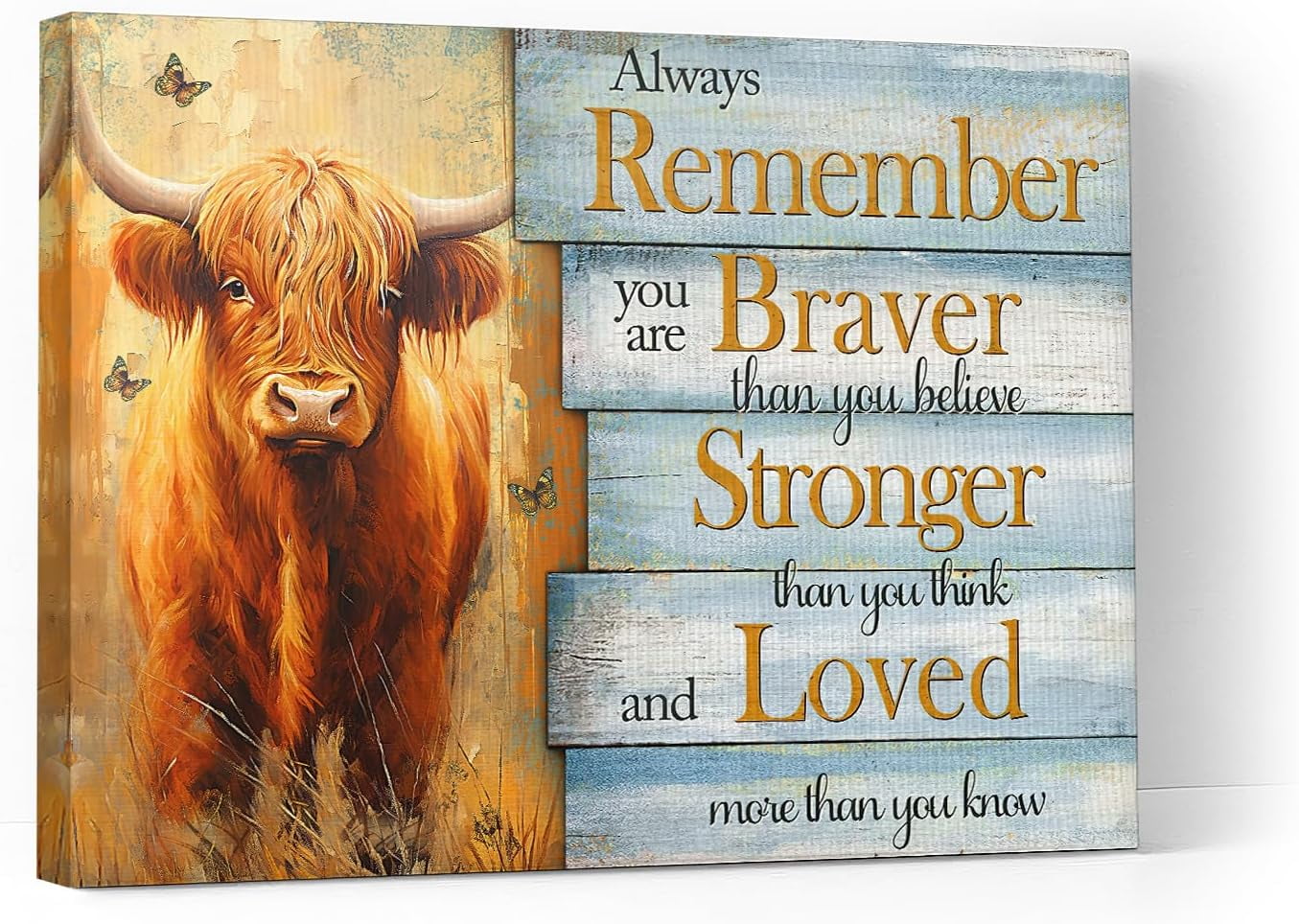 AatoeaX Higland Cow Canvas Wall Art Higland Cow Gifts Wall Decor ...