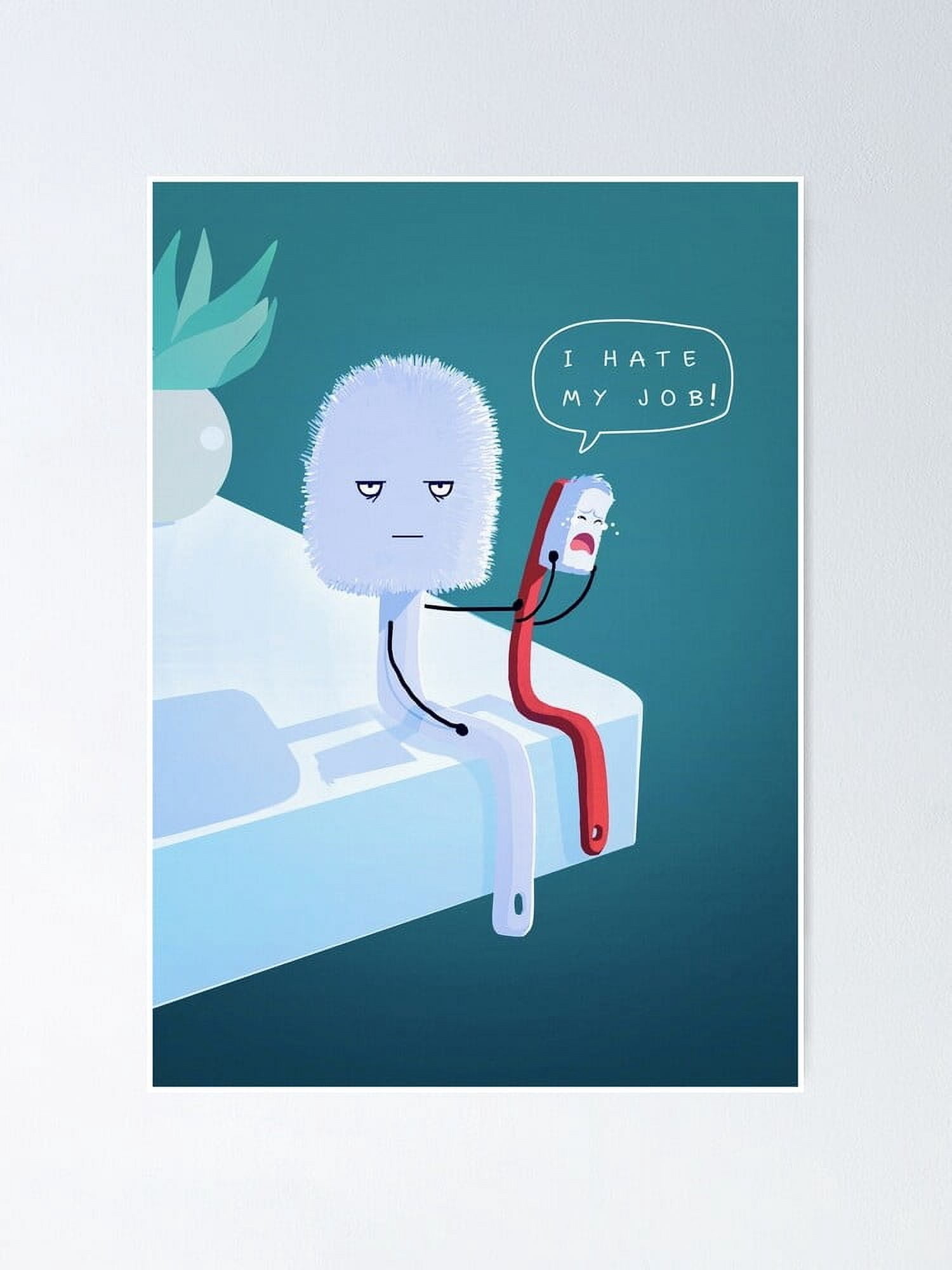 AatoeaX I hate my Job Poster Aesthetic Home Decor – Perfect for Gallery ...
