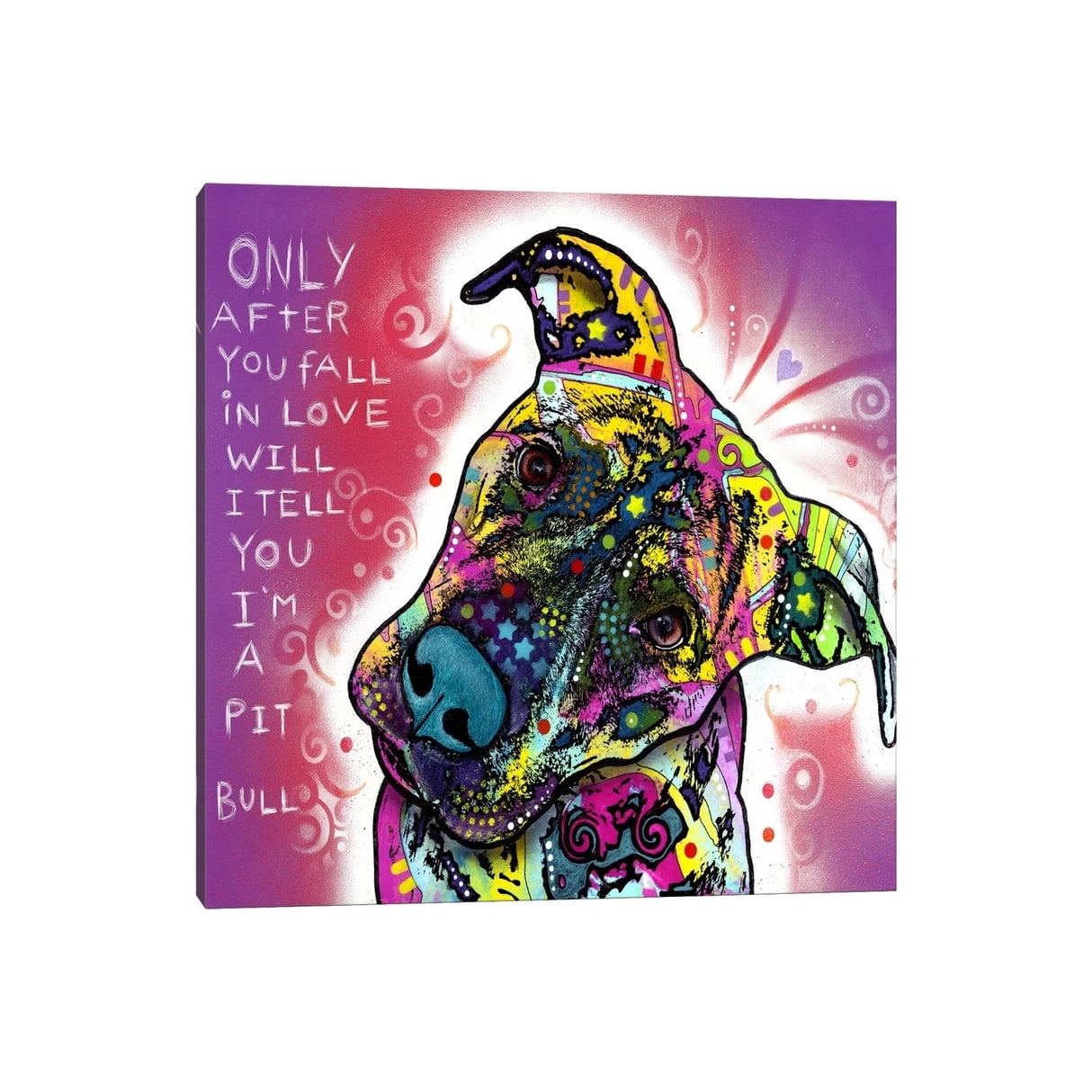 AatoeaX "I'm a Pit Bull" Canvas Print Modern Wall Art Canvas Poster ...