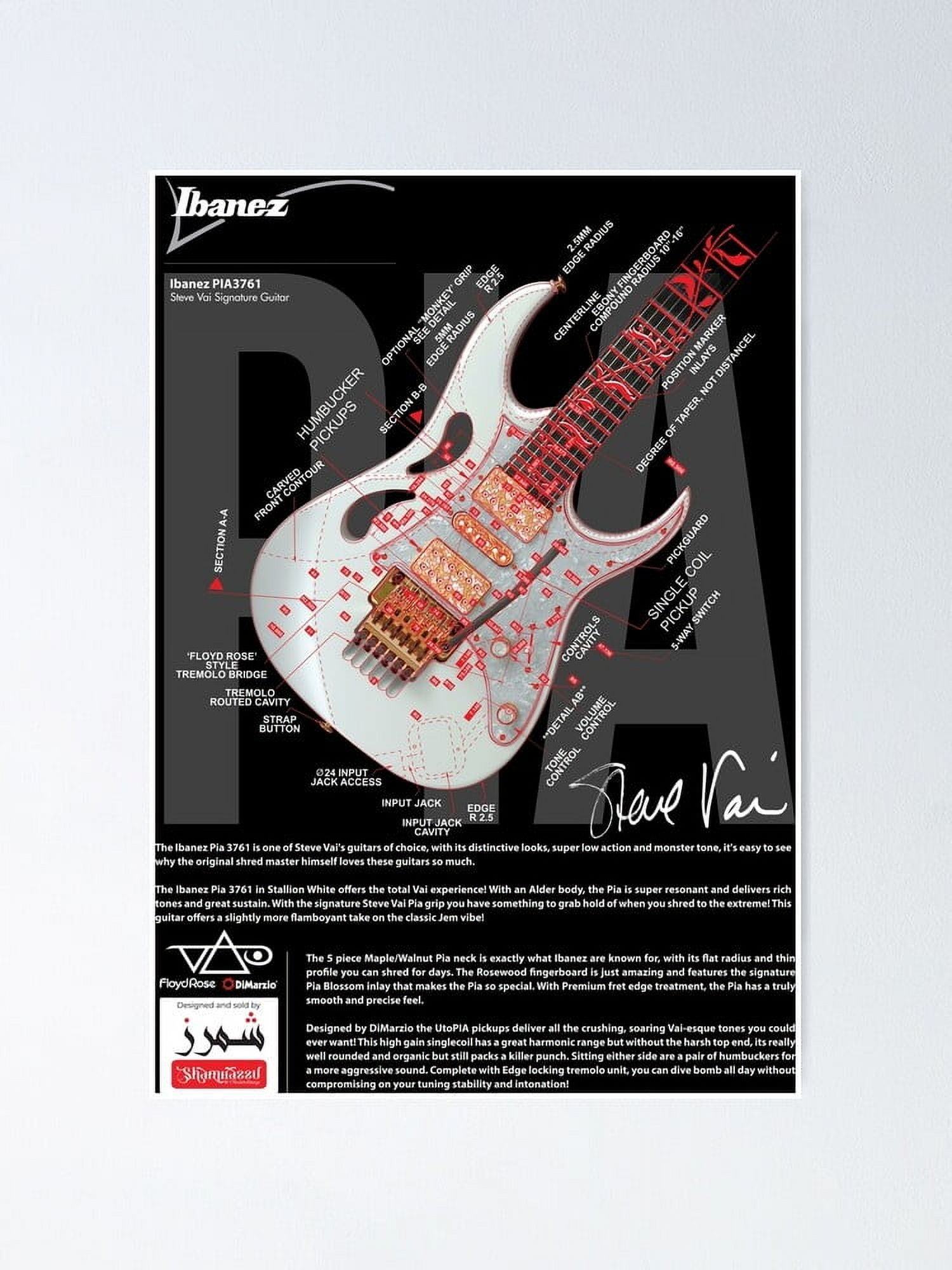 AatoeaX Ibanez PIA 3761 White Blueprint art Poster Modern Wall Art ...