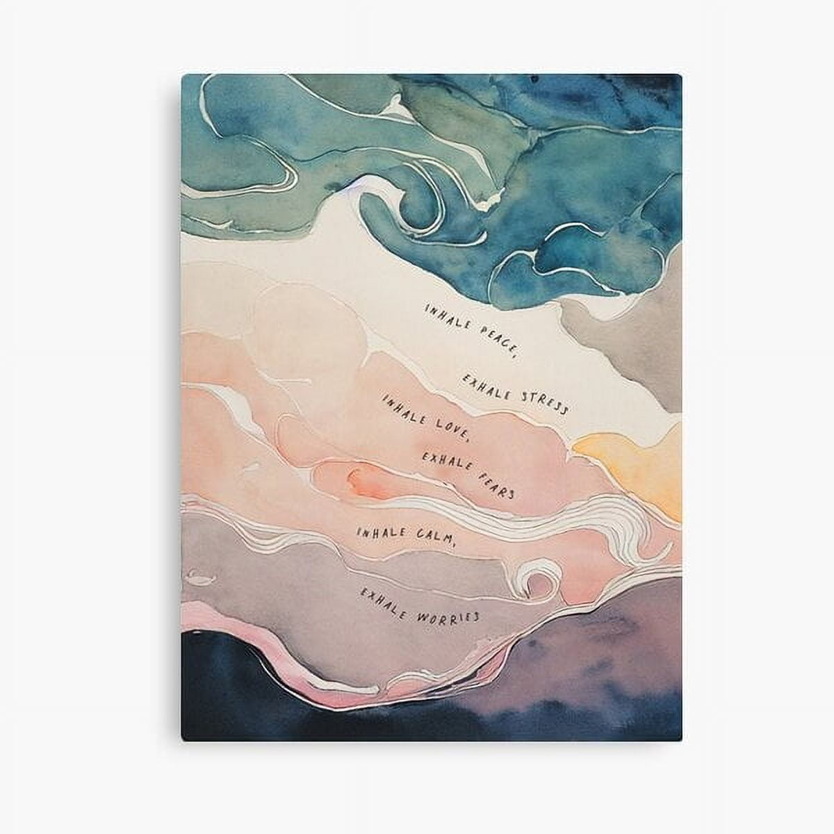 AatoeaX Inhale Exhale Sequence Canvas Print Modern Wall Art Canvas Poster – Aesthetic Print for ...