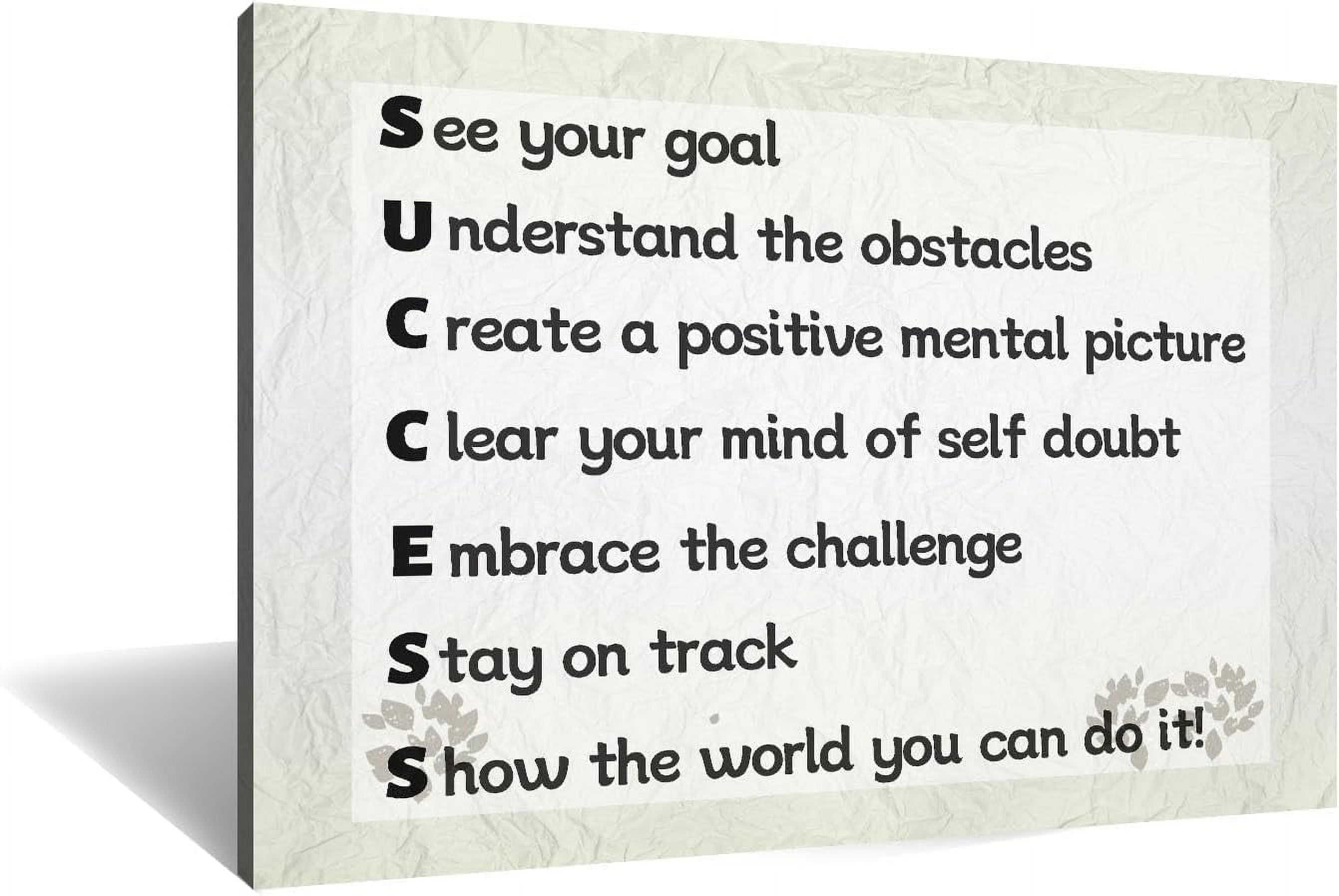 AatoeaX Inspirational Canvas Poster Wall Art Decor Success Motivational ...