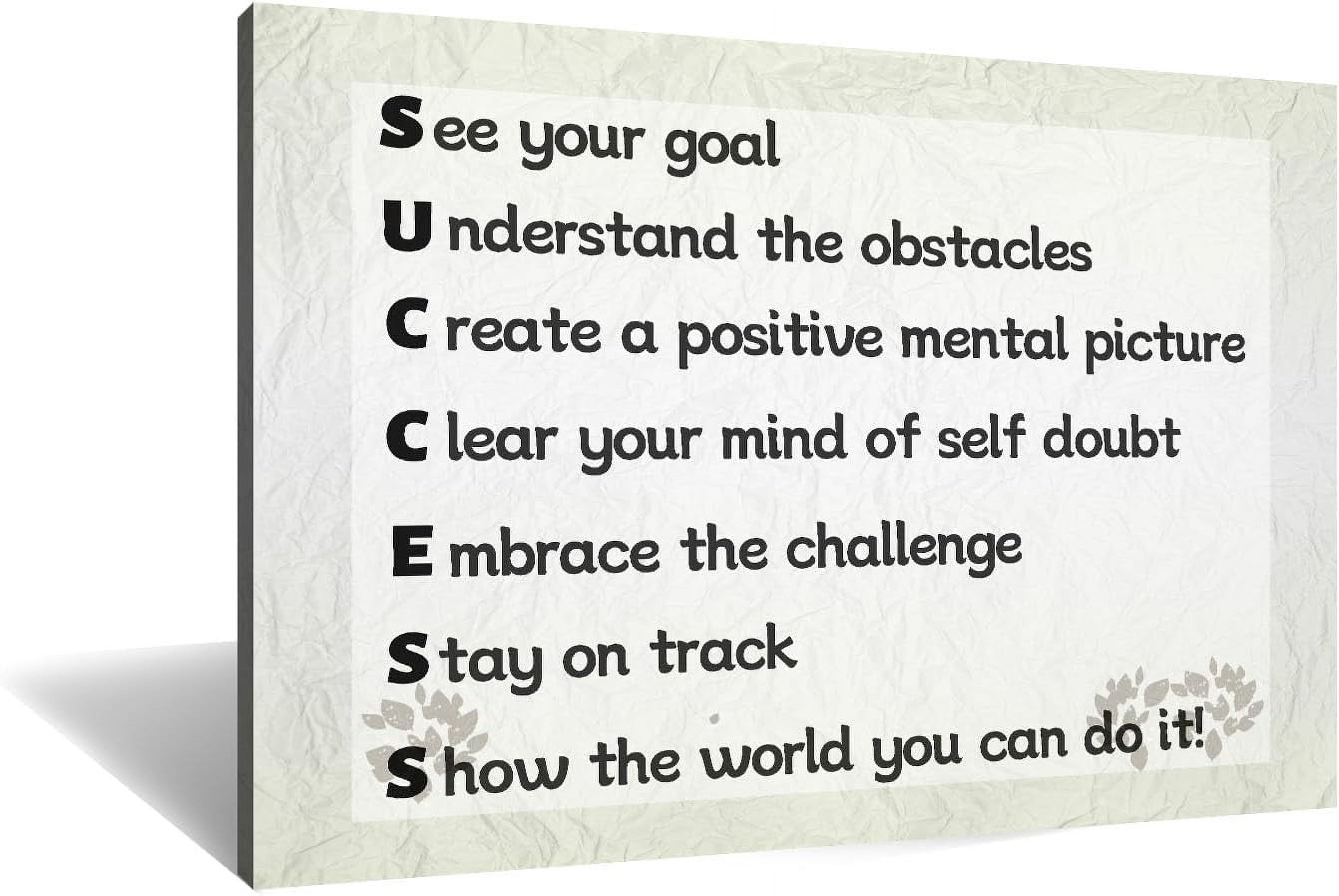 AatoeaX Inspirational Canvas Poster Wall Art Decor Success Motivational ...