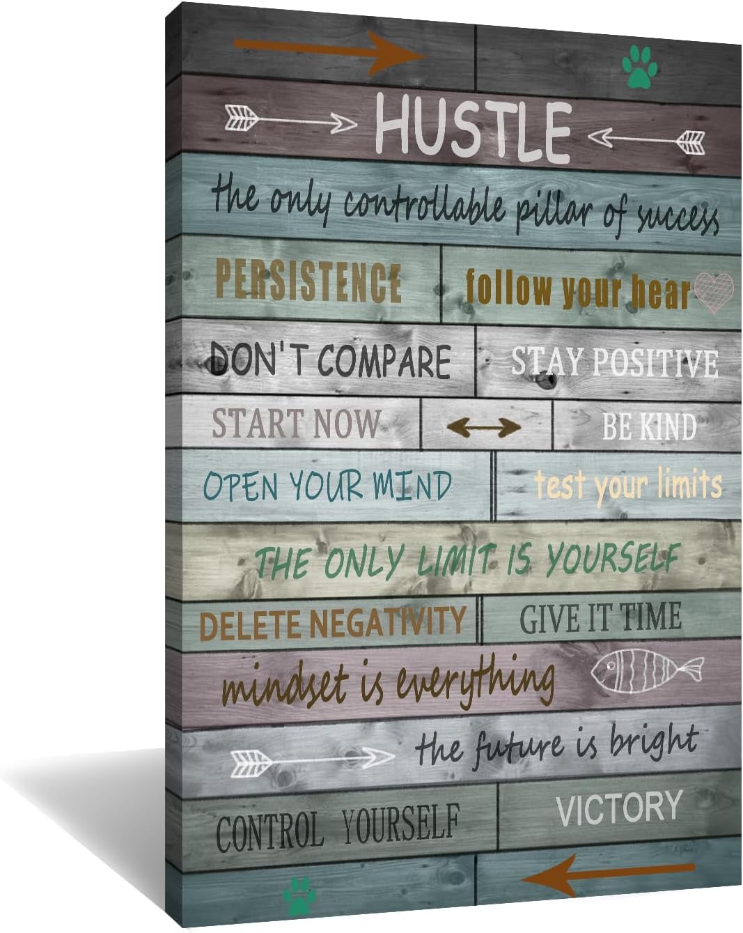 AatoeaX Inspirational Canvas Print Wall Decor Motivational Entrepreneur ...