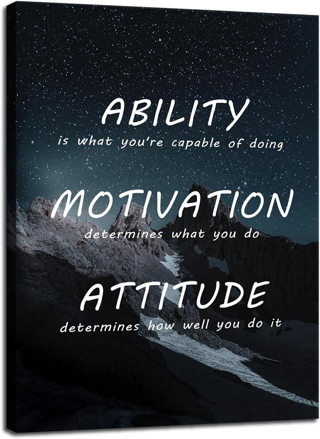 AatoeaX Inspirational Canvas Wall Art Ability Motivation Attitude ...