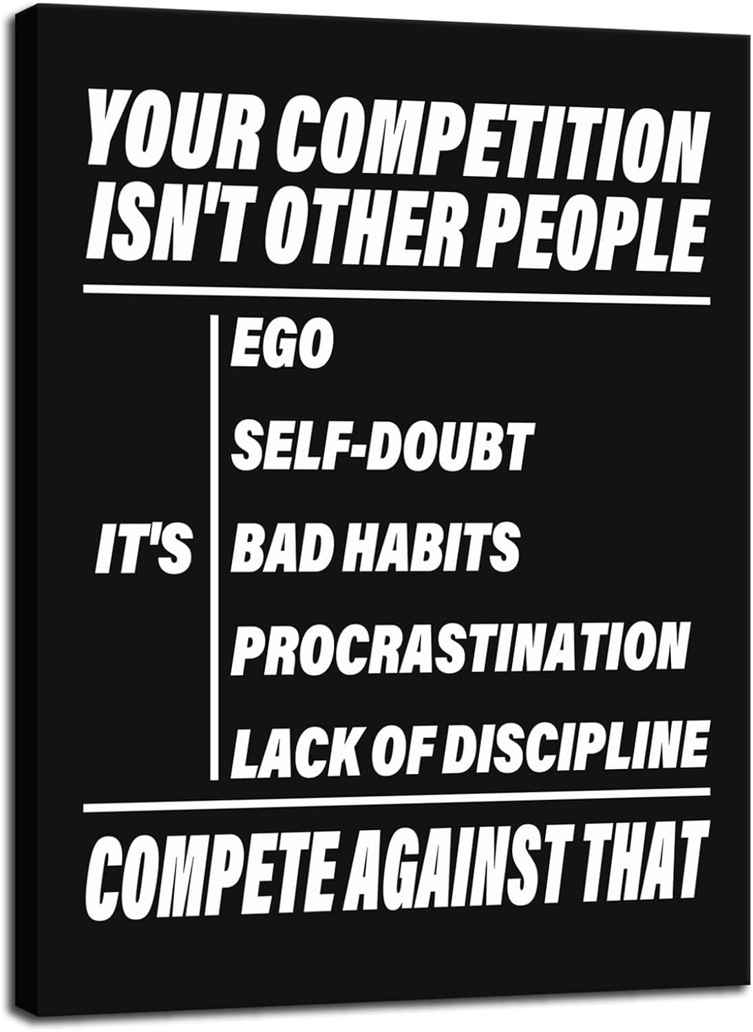 AatoeaX Inspirational Canvas Wall Art Discipline Posters Motivational ...