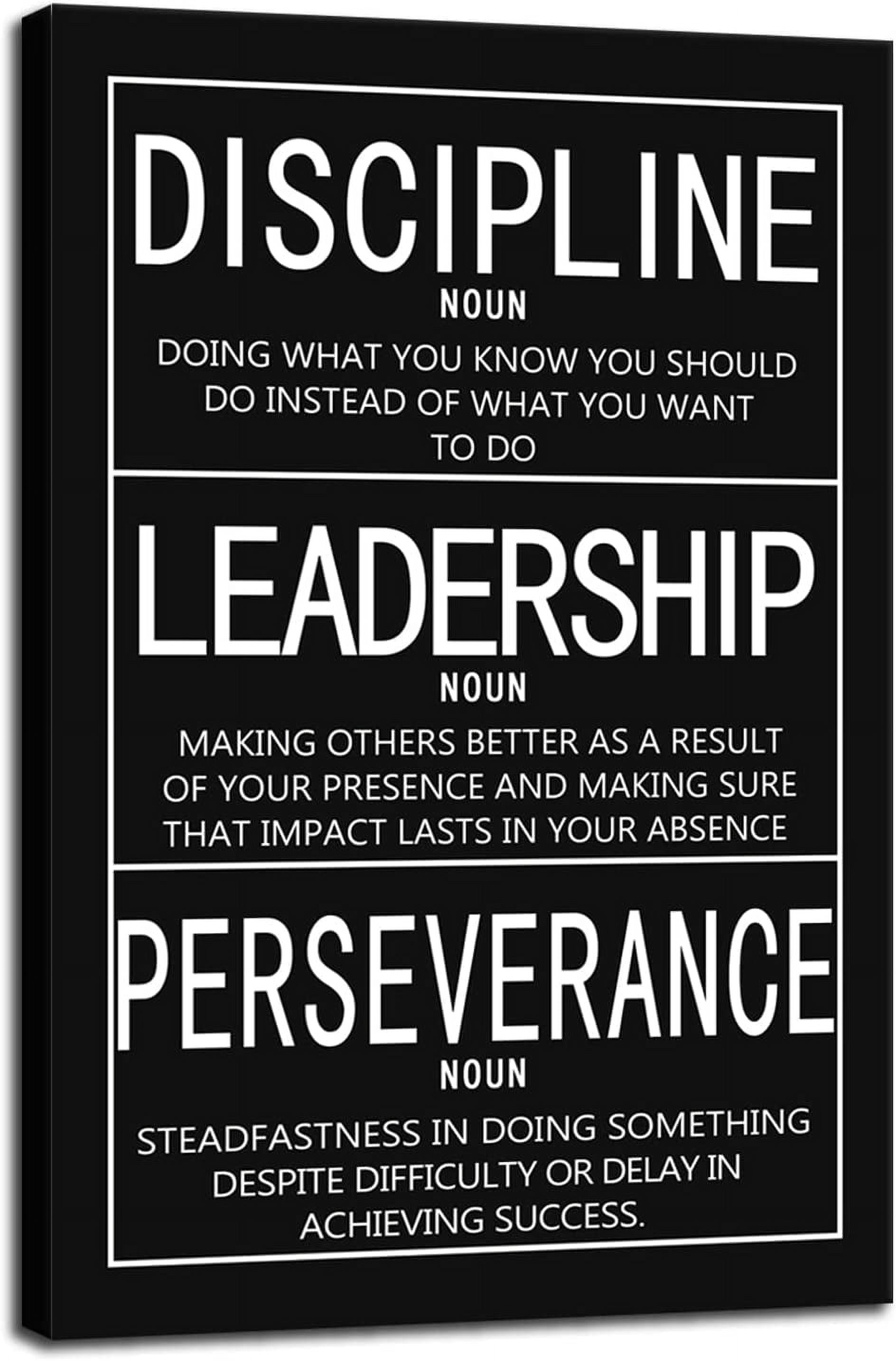 AatoeaX Inspirational Canvas Wall Art Disclpline Leadership ...