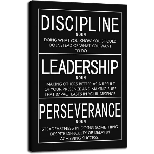 AatoeaX Inspirational Canvas Wall Art Disclpline Leadership ...
