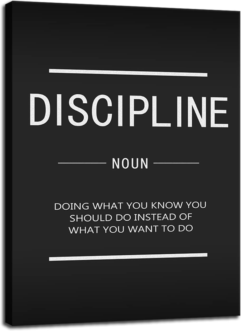 AatoeaX Inspirational Canvas Wall Art Motivational Painting Discipline Noun Pictures Inspiring ...