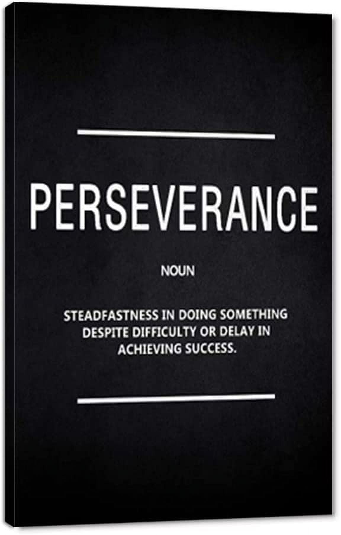 AatoeaX Inspirational Canvas Wall Art Motivational Painting Perseverance Noun Pictures Inspiring ...
