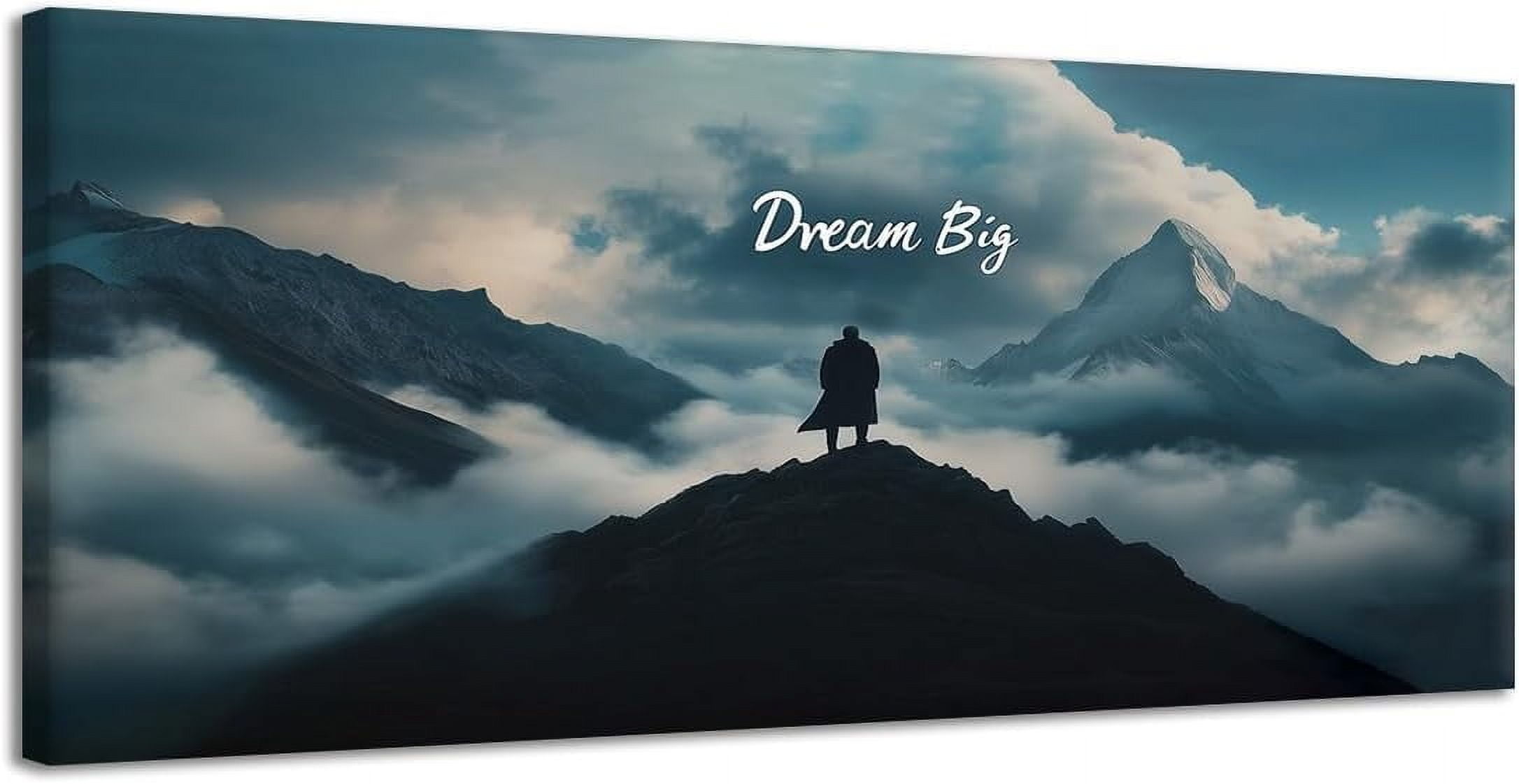 AatoeaX Inspirational Canvas Wall Art Motivational Success Painting Smooth Seas Picture Poster ...