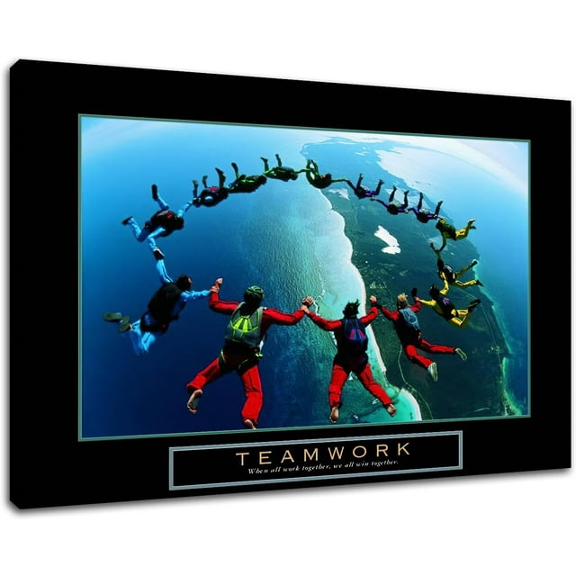 AatoeaX Inspirational Canvas Wall Art Motivational Success Painting Smooth Seas Picture Poster ...