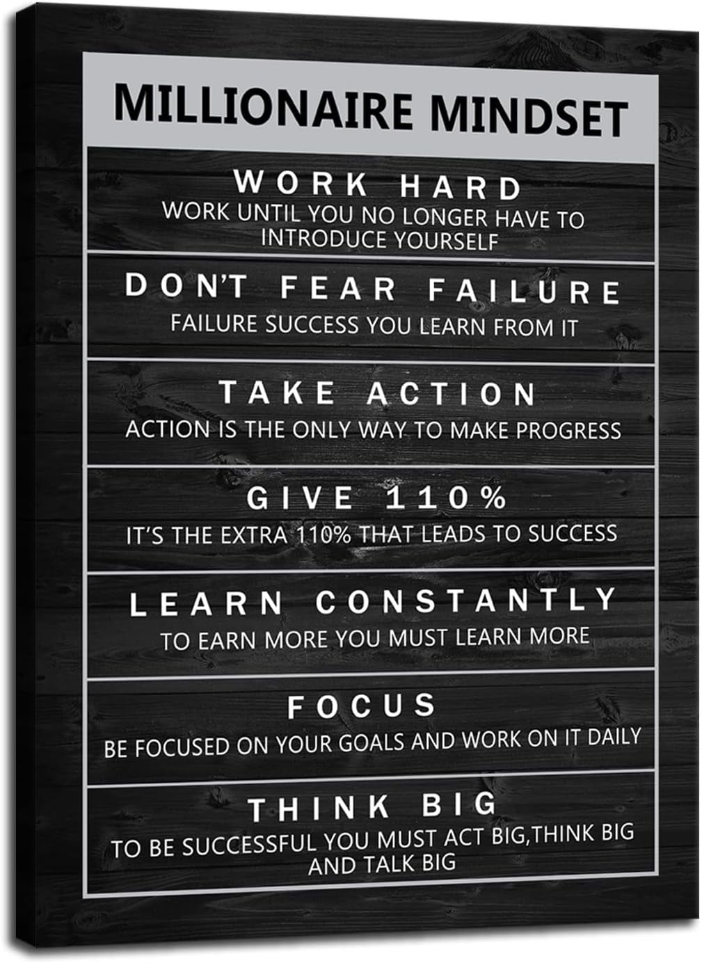 AatoeaX Inspirational Canvas Wall Art Motivational Success Picture ...