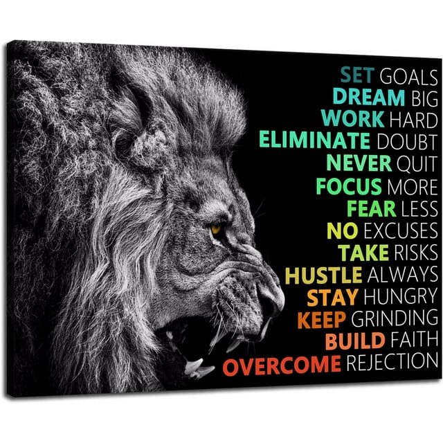 AatoeaX Inspirational Office Wall Decor Motivational Canvas Wall Art ...