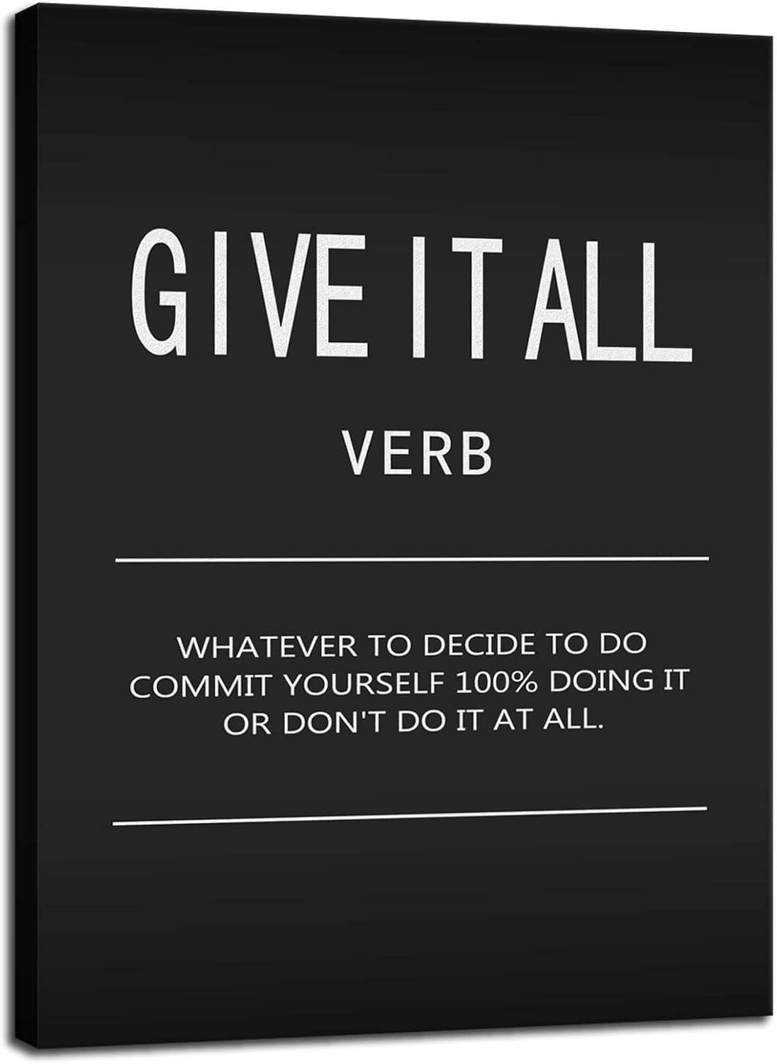 AatoeaX Inspirational Positive Quotes Give It All Verb Poster ...
