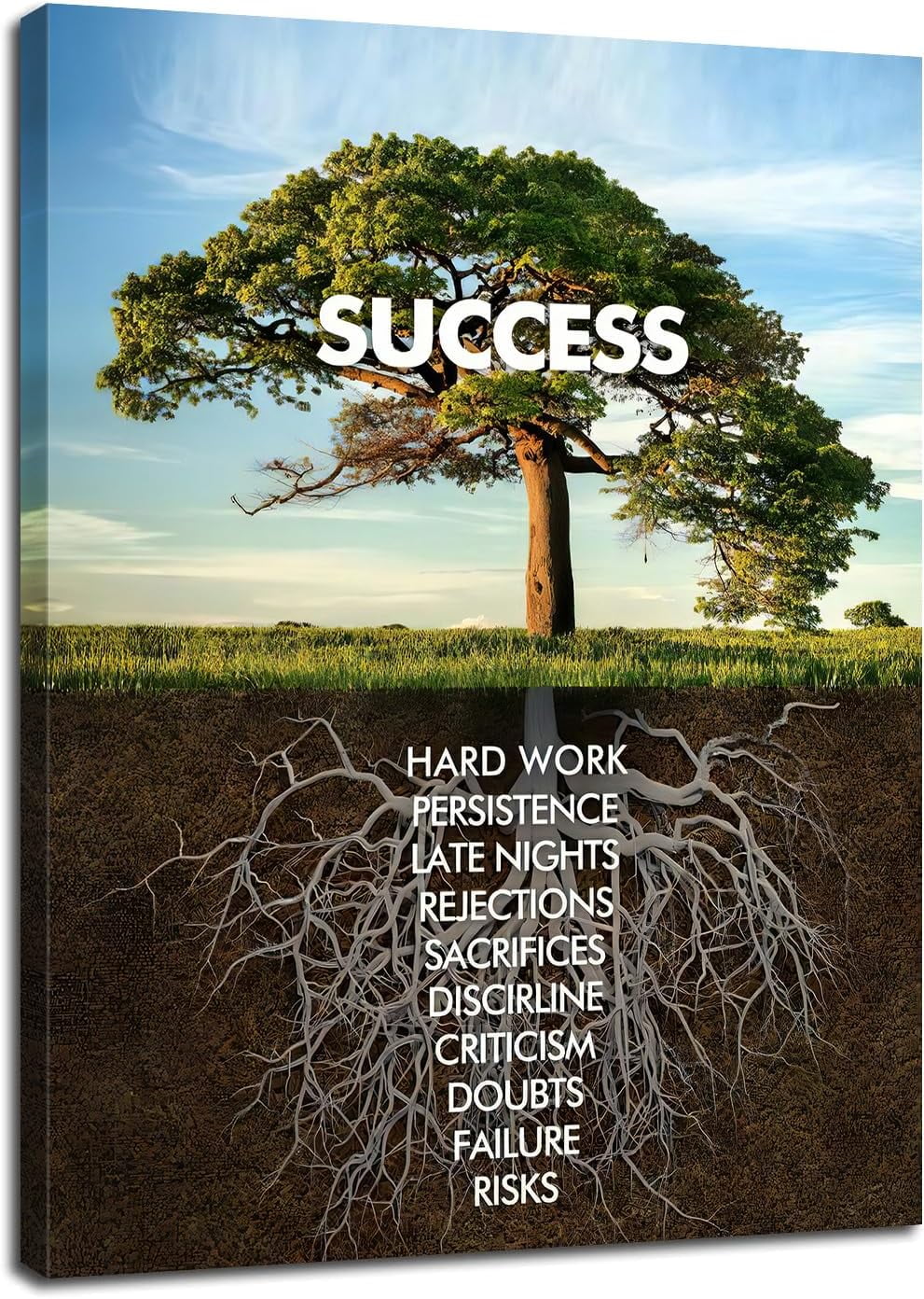 AatoeaX Inspirational Quote Success Tree Motivational Wall Art ...