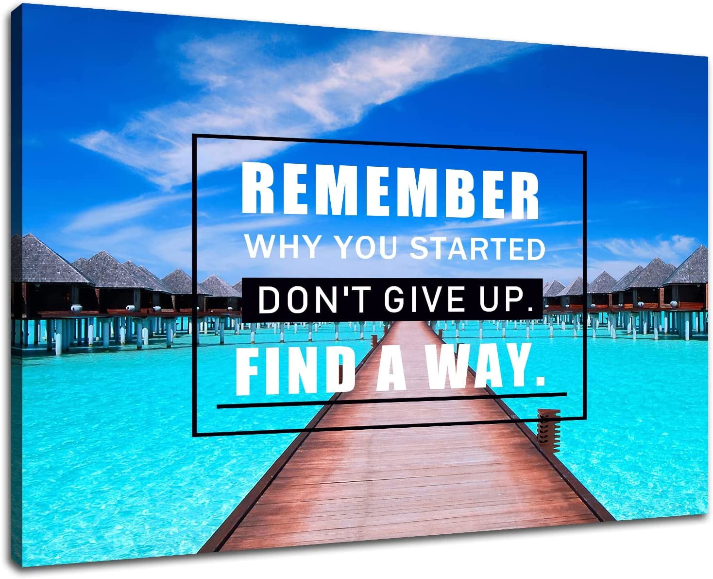AatoeaX Inspirational Wall Art Find a Way Positive Quote Painting ...