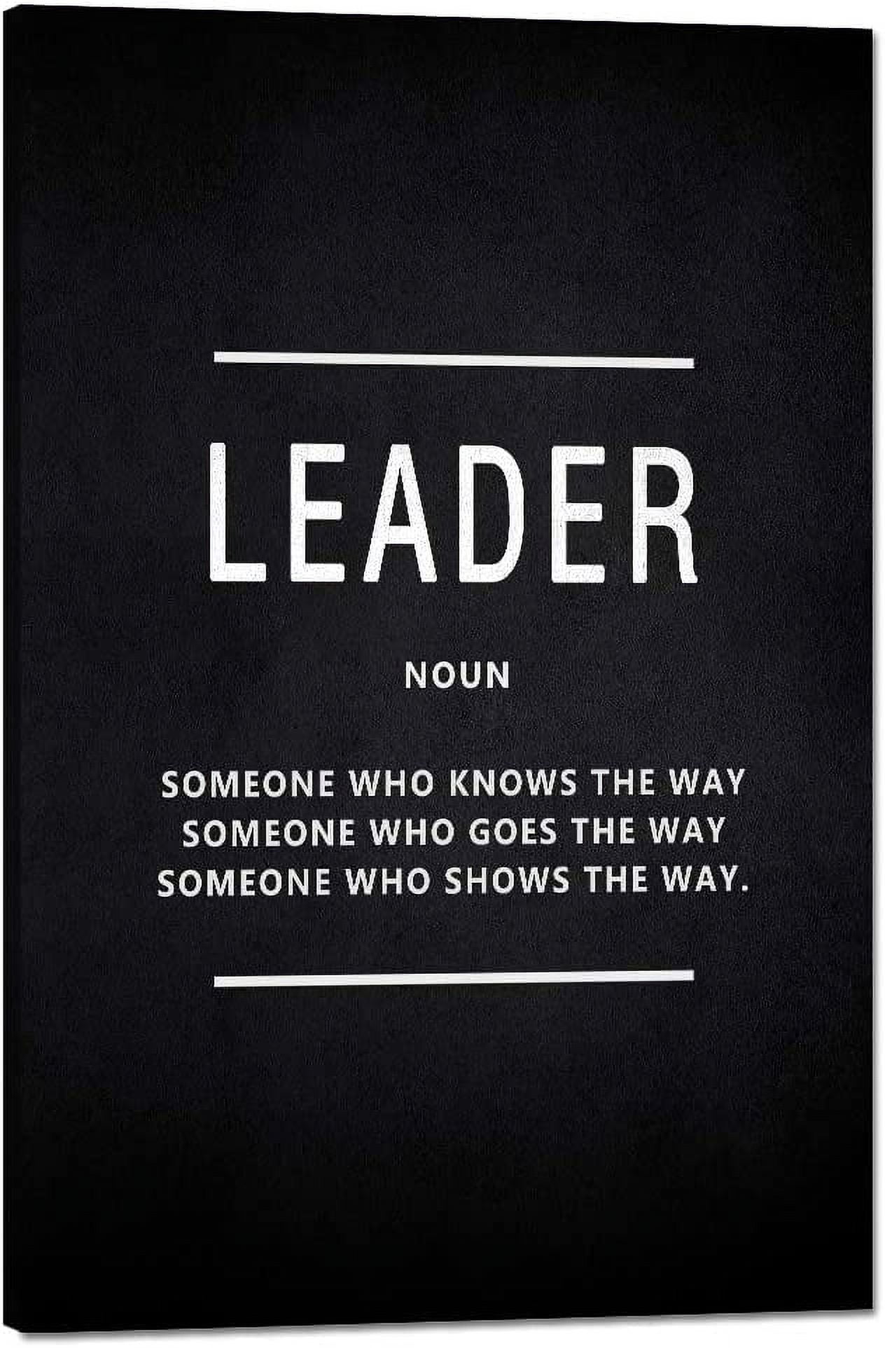 AatoeaX Inspirational Wall Art Leader Noun Inspiring Painting Prints on ...