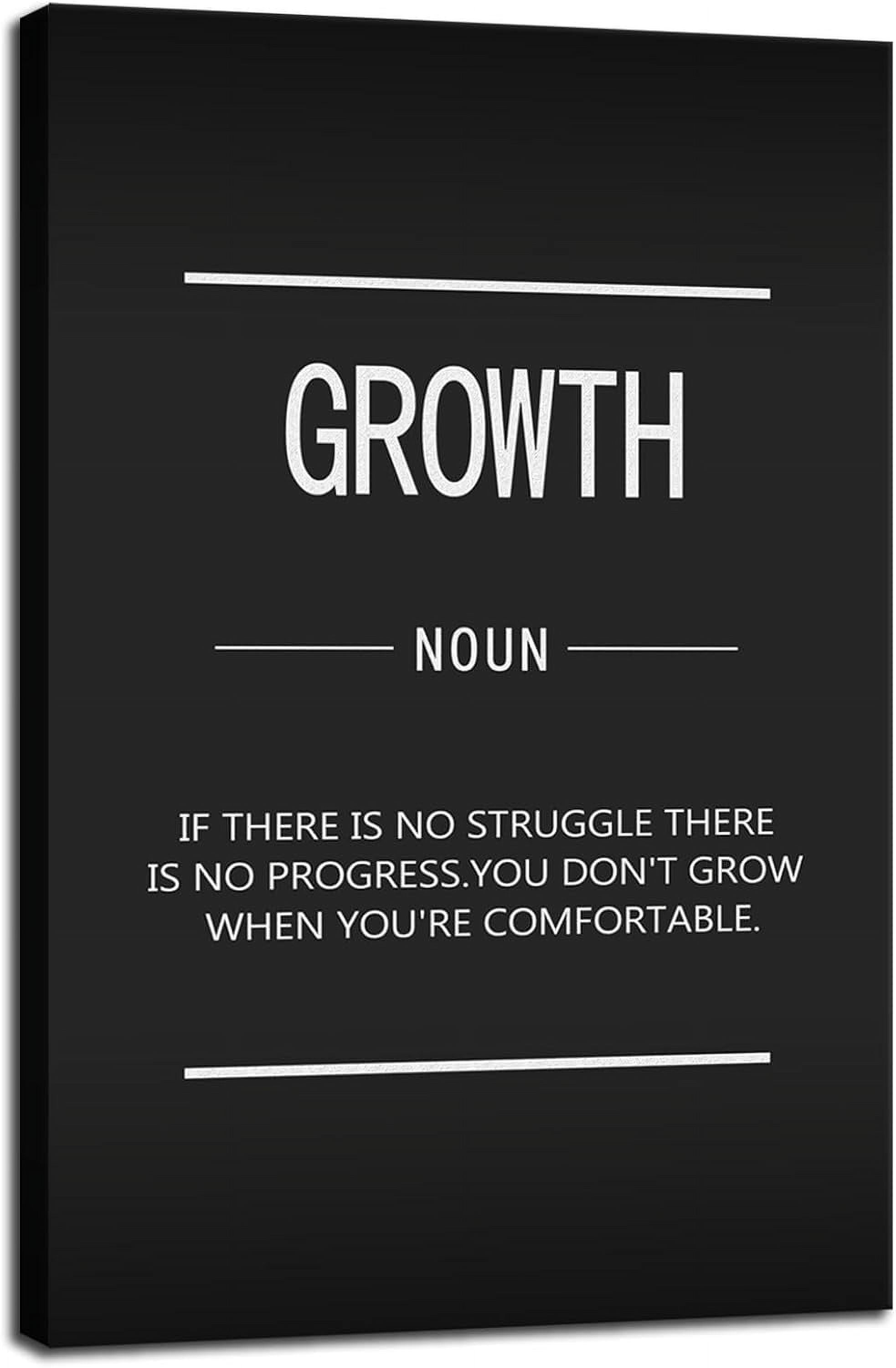 AatoeaX Inspirational Wall Art Picture Growth Noun Motivational Posters HD Prints on Canvas ...