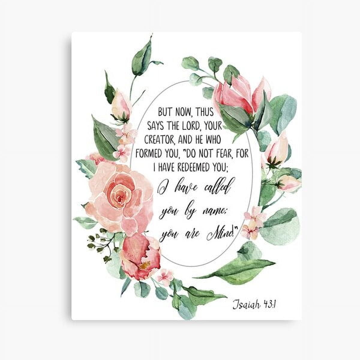 AatoeaX Isaiah 43:1, Fear Not For I Have Redeemed You, Bible Verse Wall ...