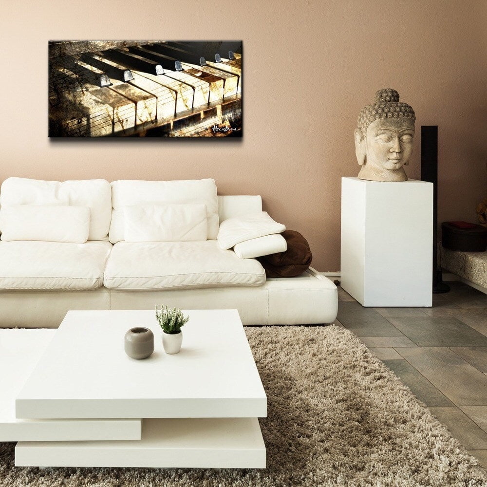AatoeaX 'Ivory Keys' Oversized Canvas Wall Art Modern Wall Art Canvas ...