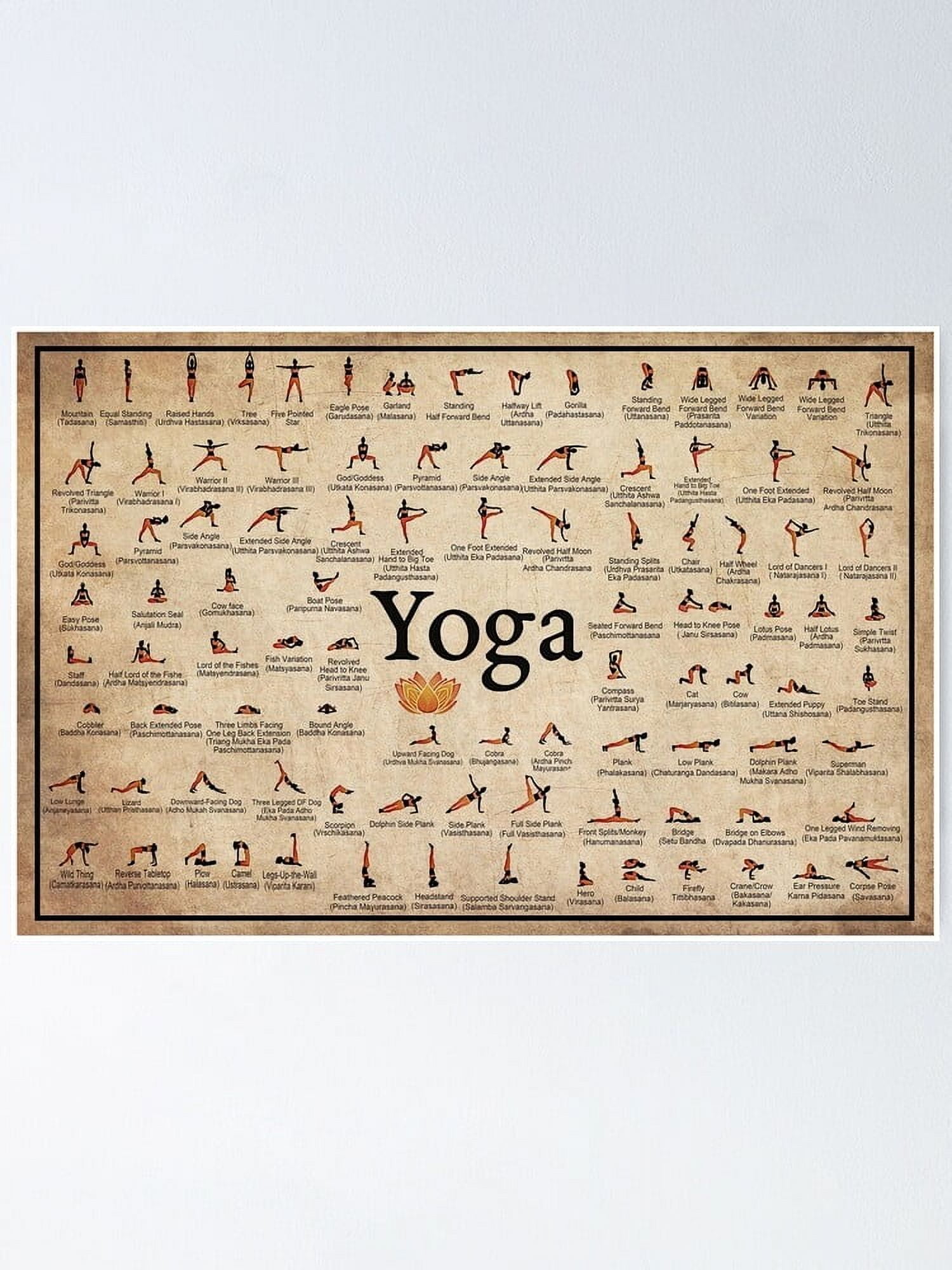 AatoeaX Iyengar Yoga Asanas Poster Aesthetic Home Decor – Perfect for Gallery Walls or Gifts,12 ...