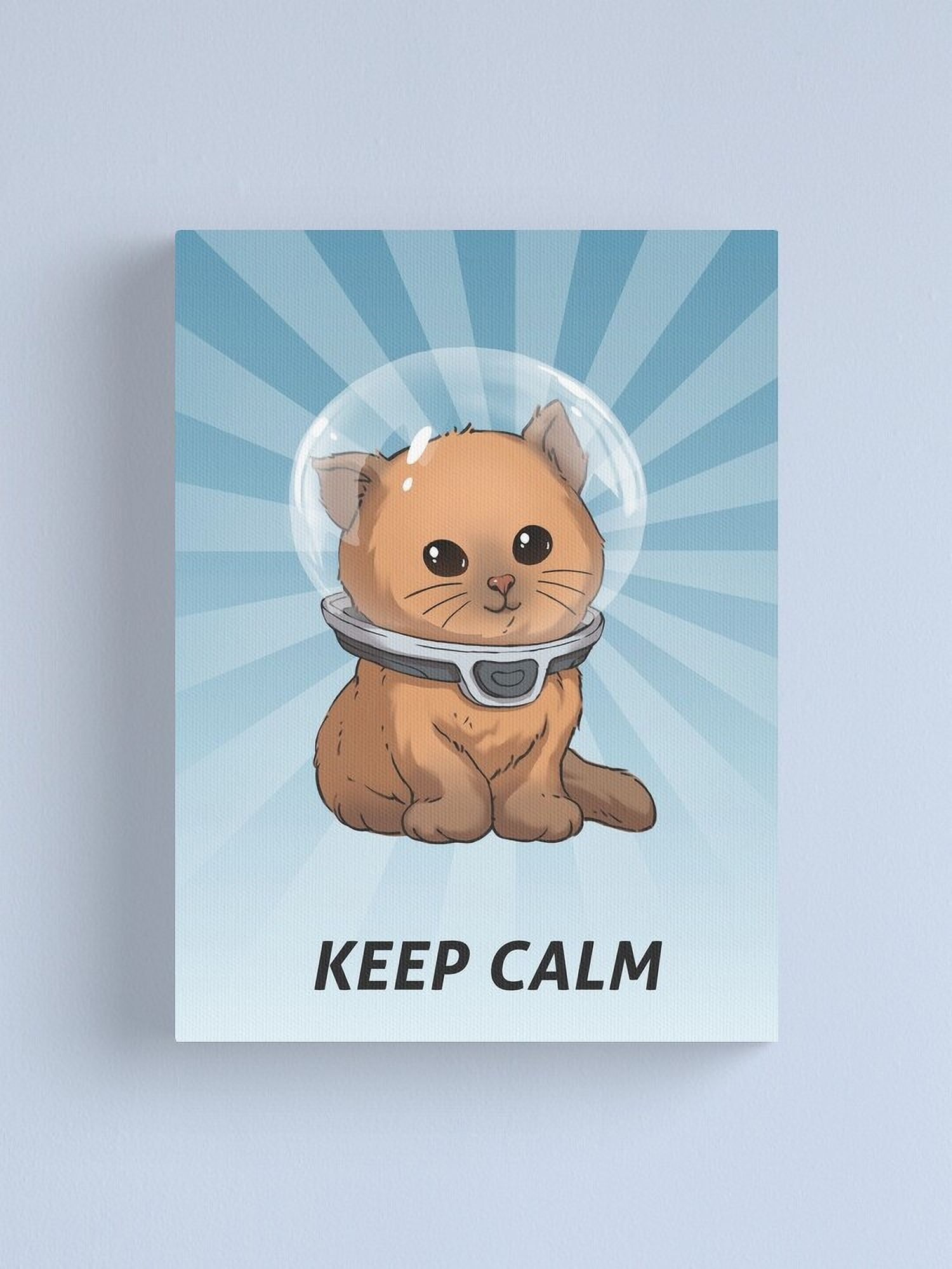 AatoeaX Keep Calm Kitty Canvas Print Aesthetic Home Decor – Perfect for ...