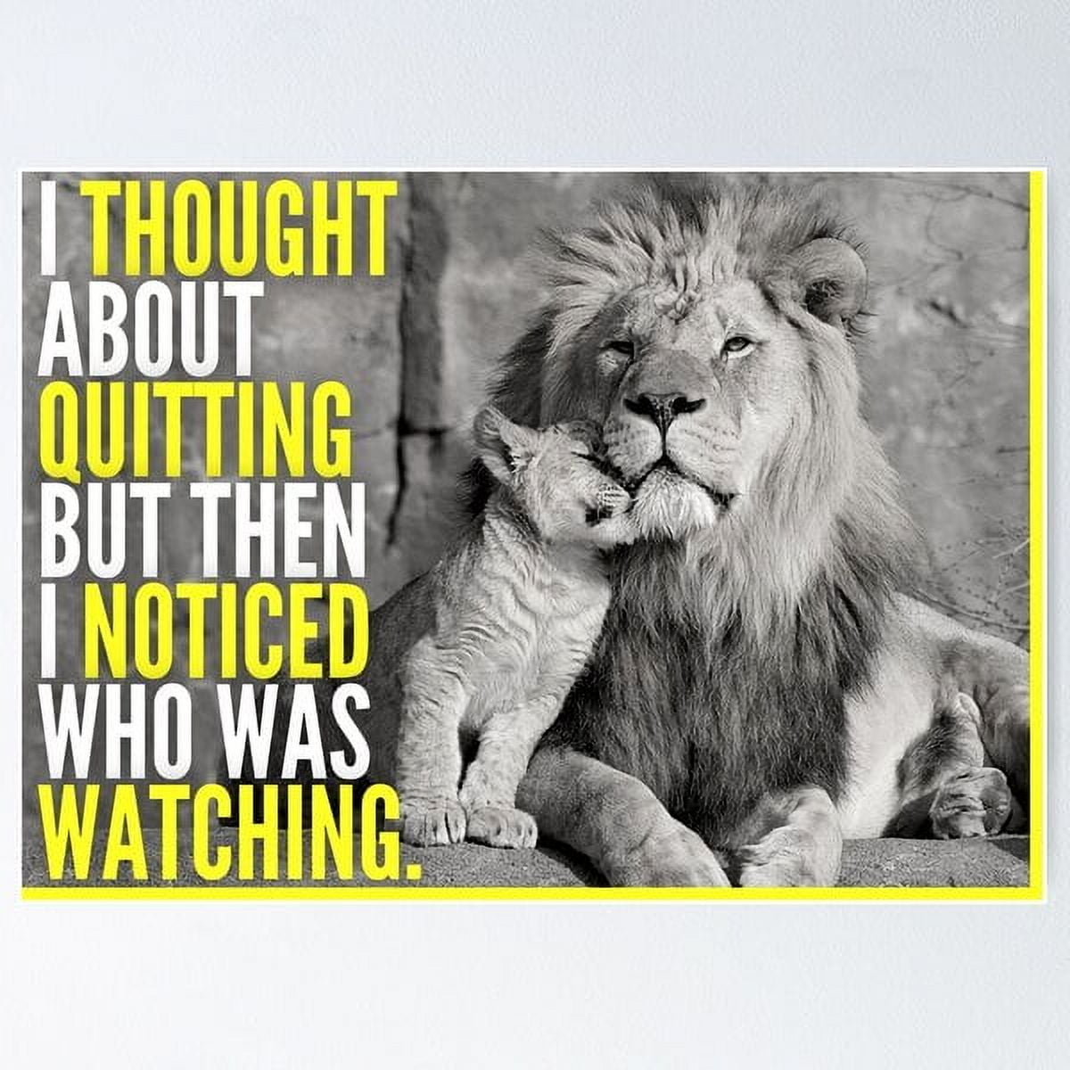 AatoeaX LION - THOUGHT ABOUT QUITTING Poster Aesthetic Home Decor ...