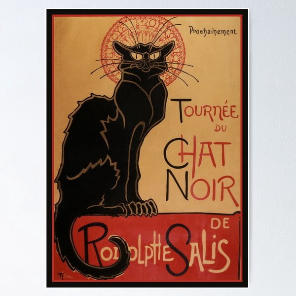 AatoeaX La tournée du Chat Noir Iconic Art Nouveau Poster Aesthetic ...