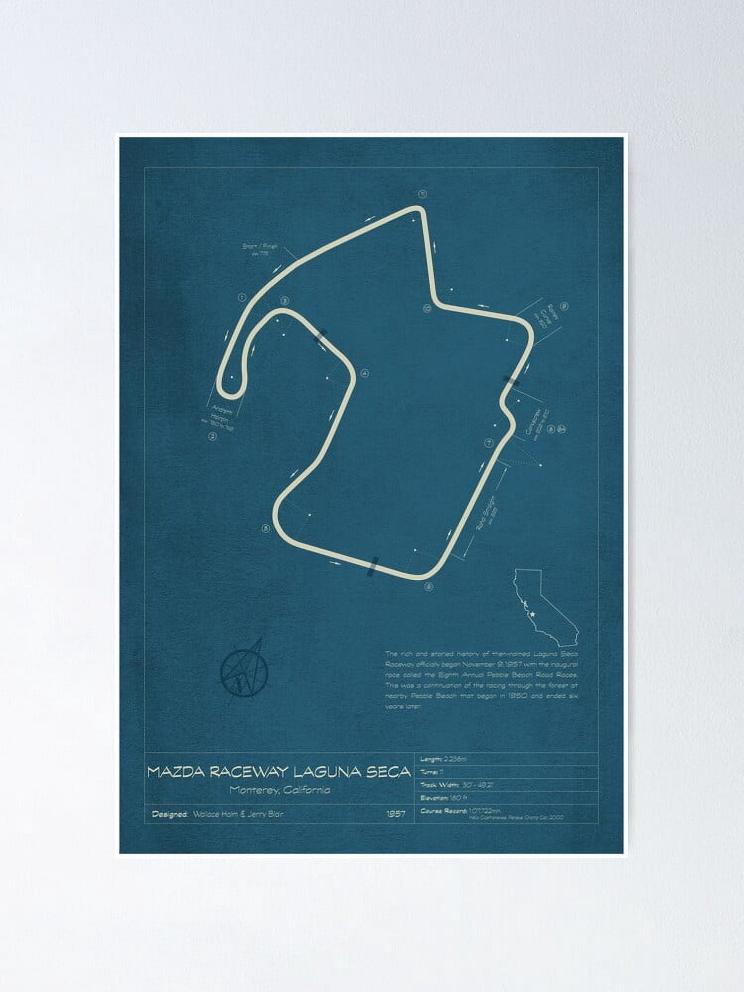AatoeaX Laguna Seca Poster Modern Wall Art Canvas Poster – Aesthetic ...